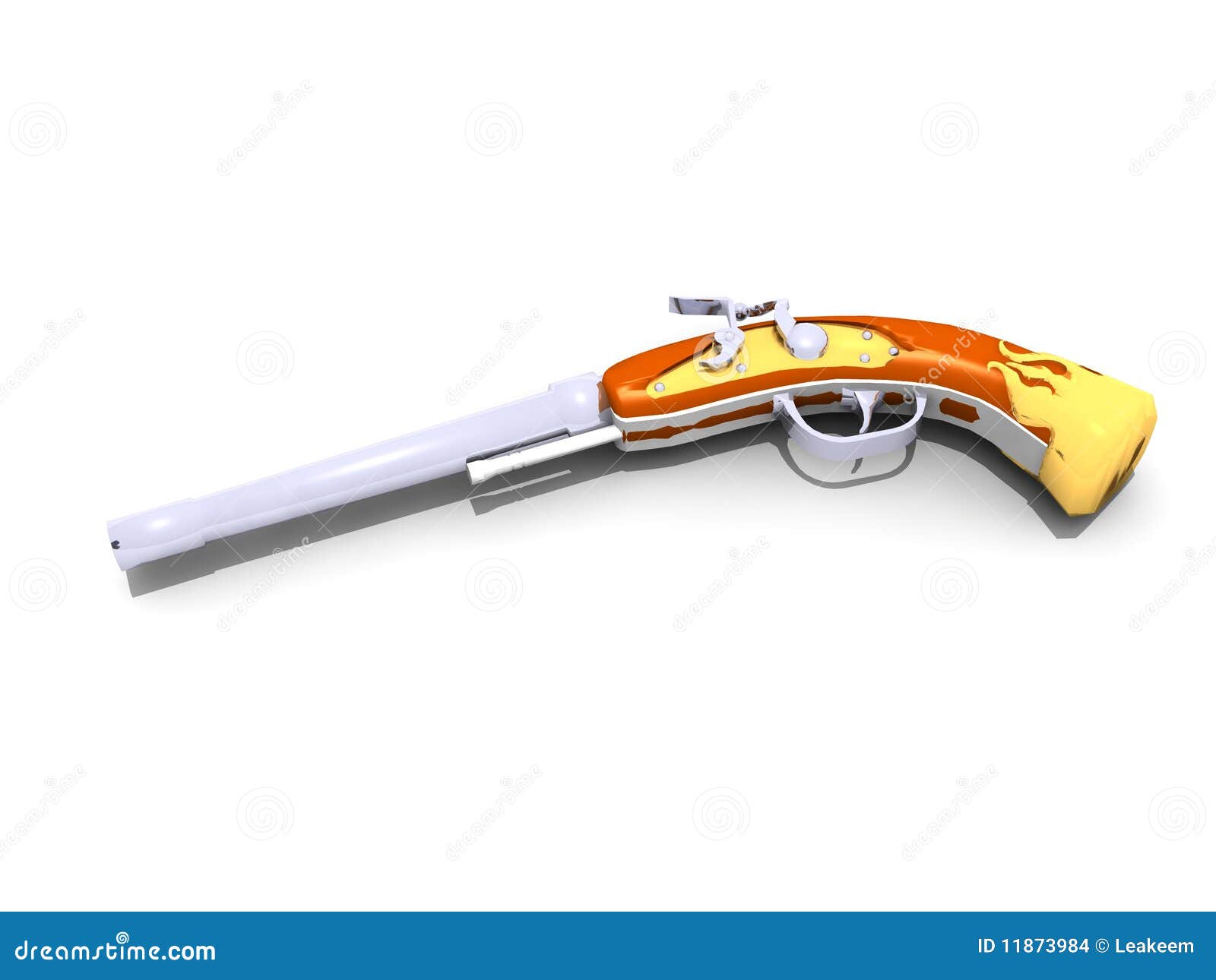 Matchlock pistol stock illustration. Illustration of weapon - 11873984