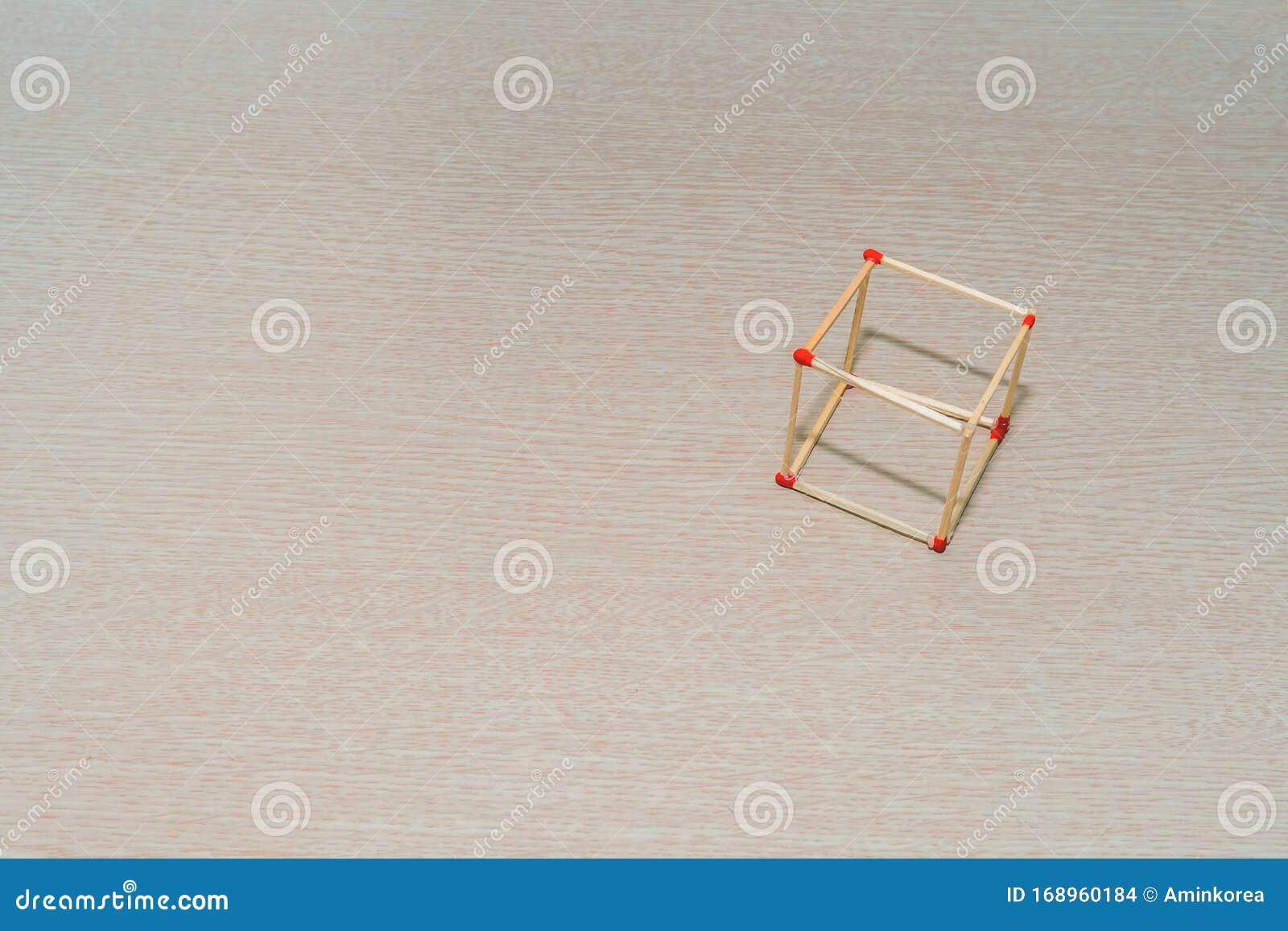 Matchstick Cube on Tabletop Stock Photo - Image of matchstick, form ...