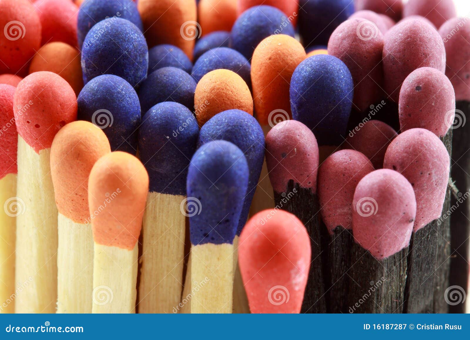 Matchstick heads stock image. Image of closeup, macro - 16187287