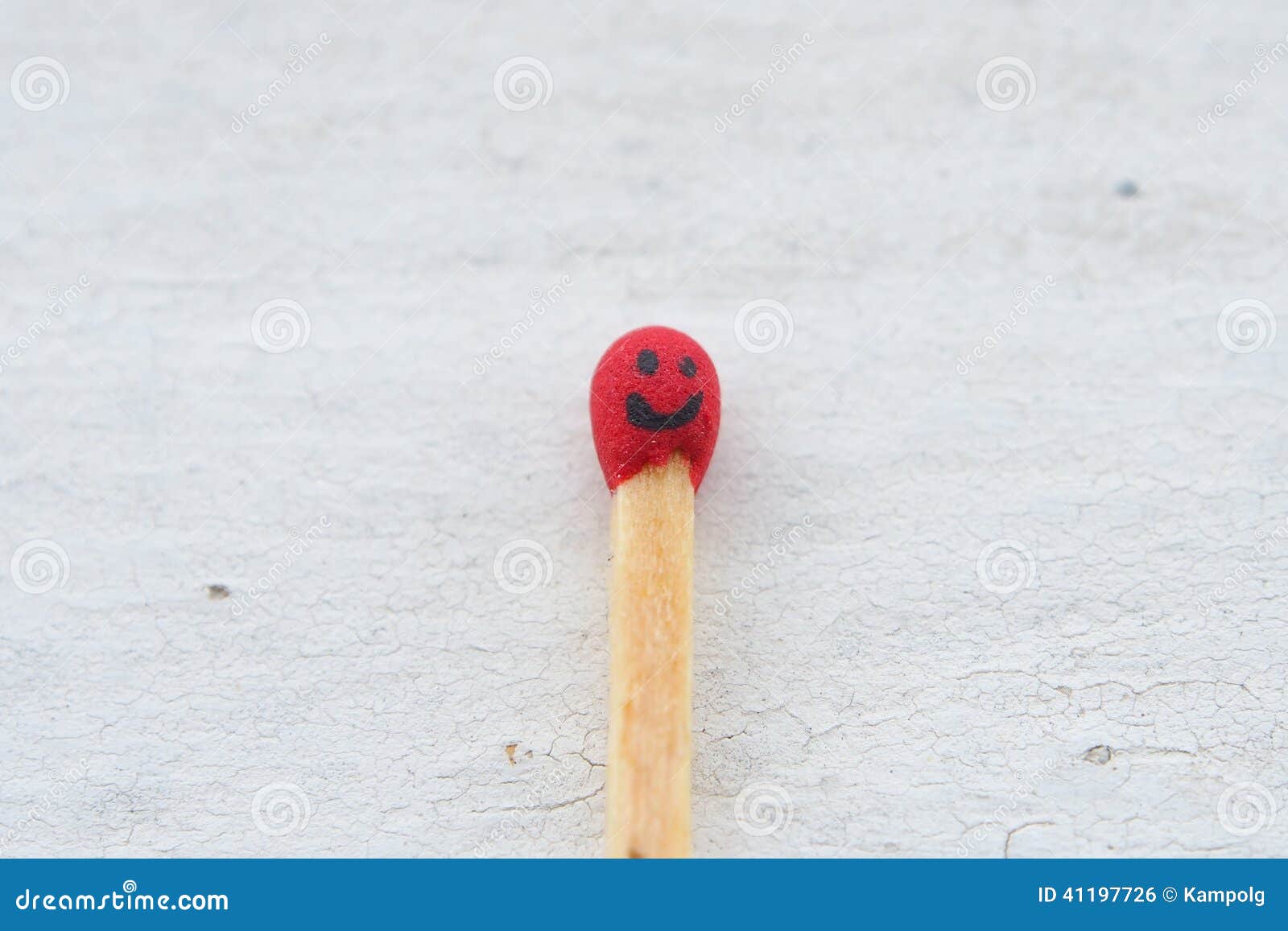 Matchstick and his smile stock photo. Image of concept - 41197726