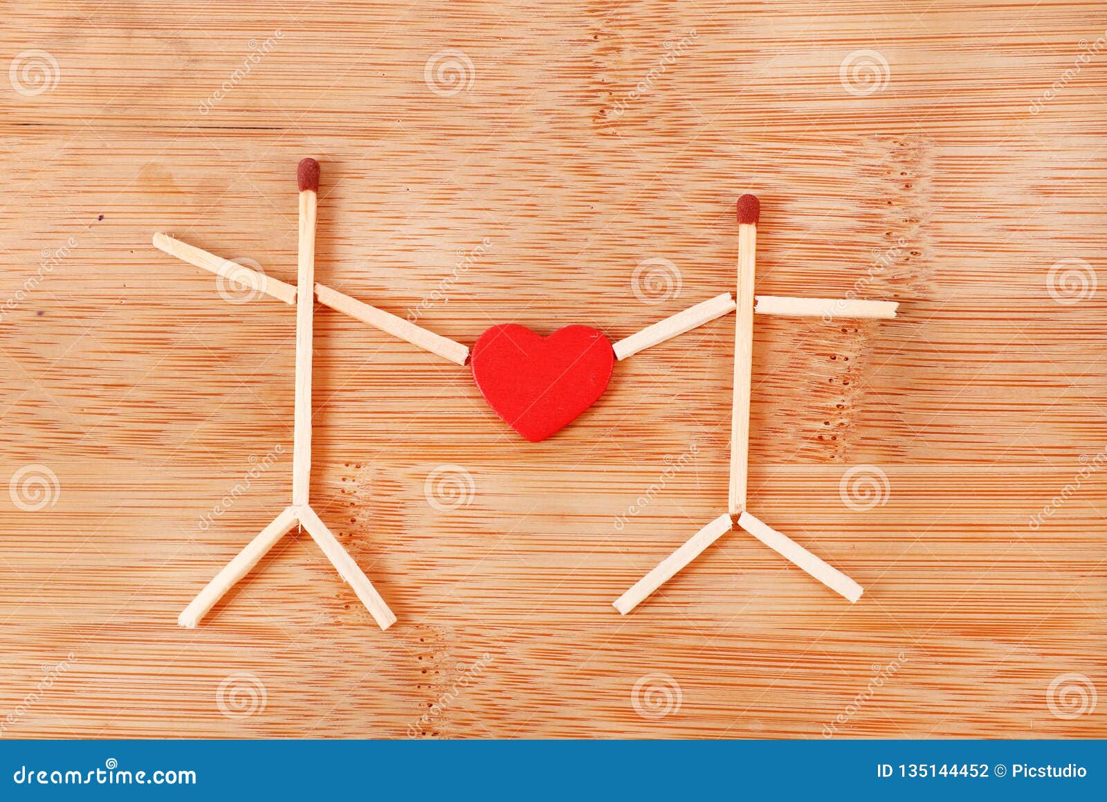 Matchstick love stock photo. Image of heart, wooden - 135144452
