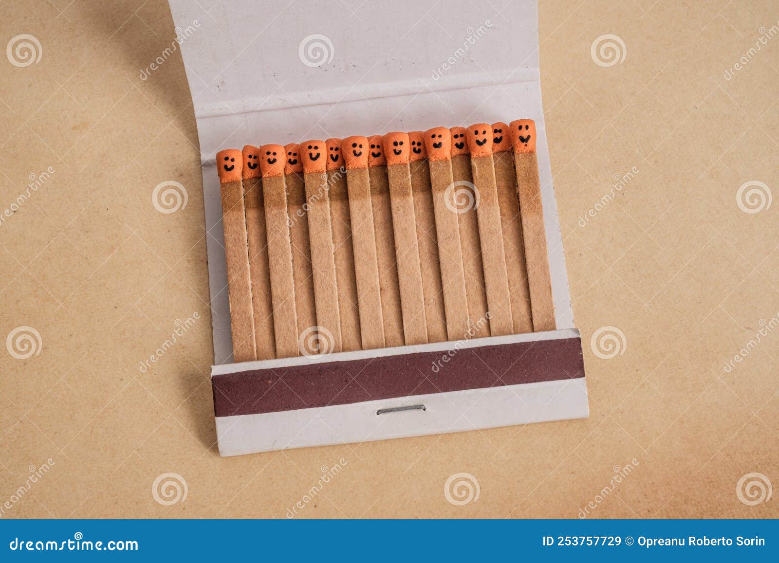 Matchsticks with Faces Painted on the Heads Stock Image - Image of ...