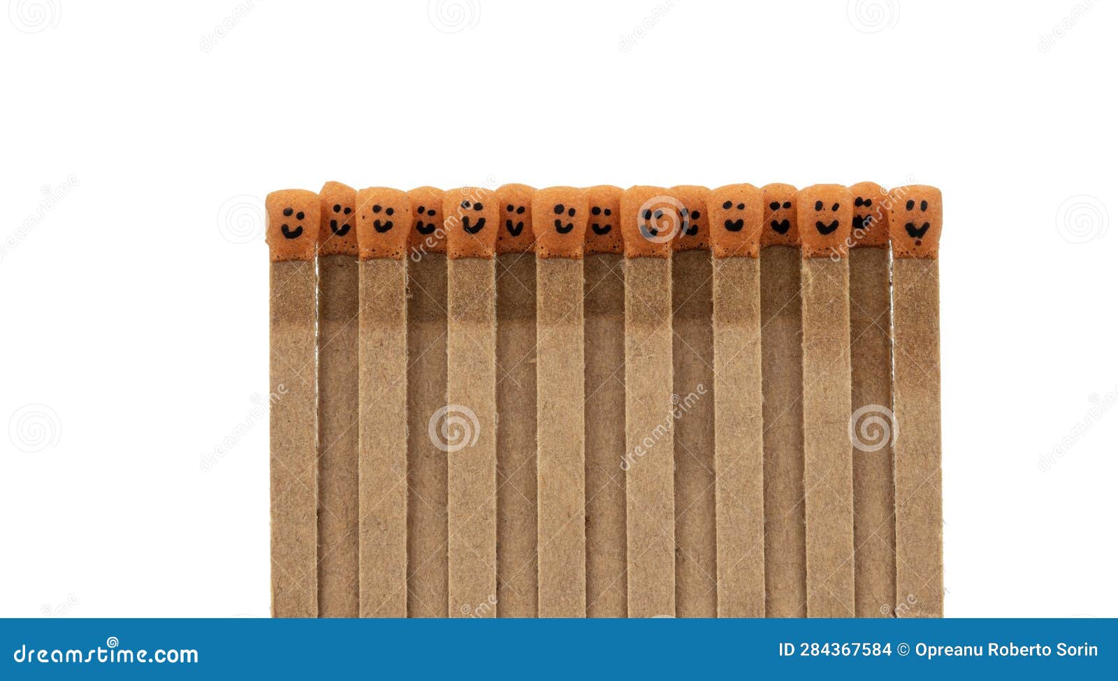 Matchsticks with Faces Painted on the Heads Stock Photo - Image of ...