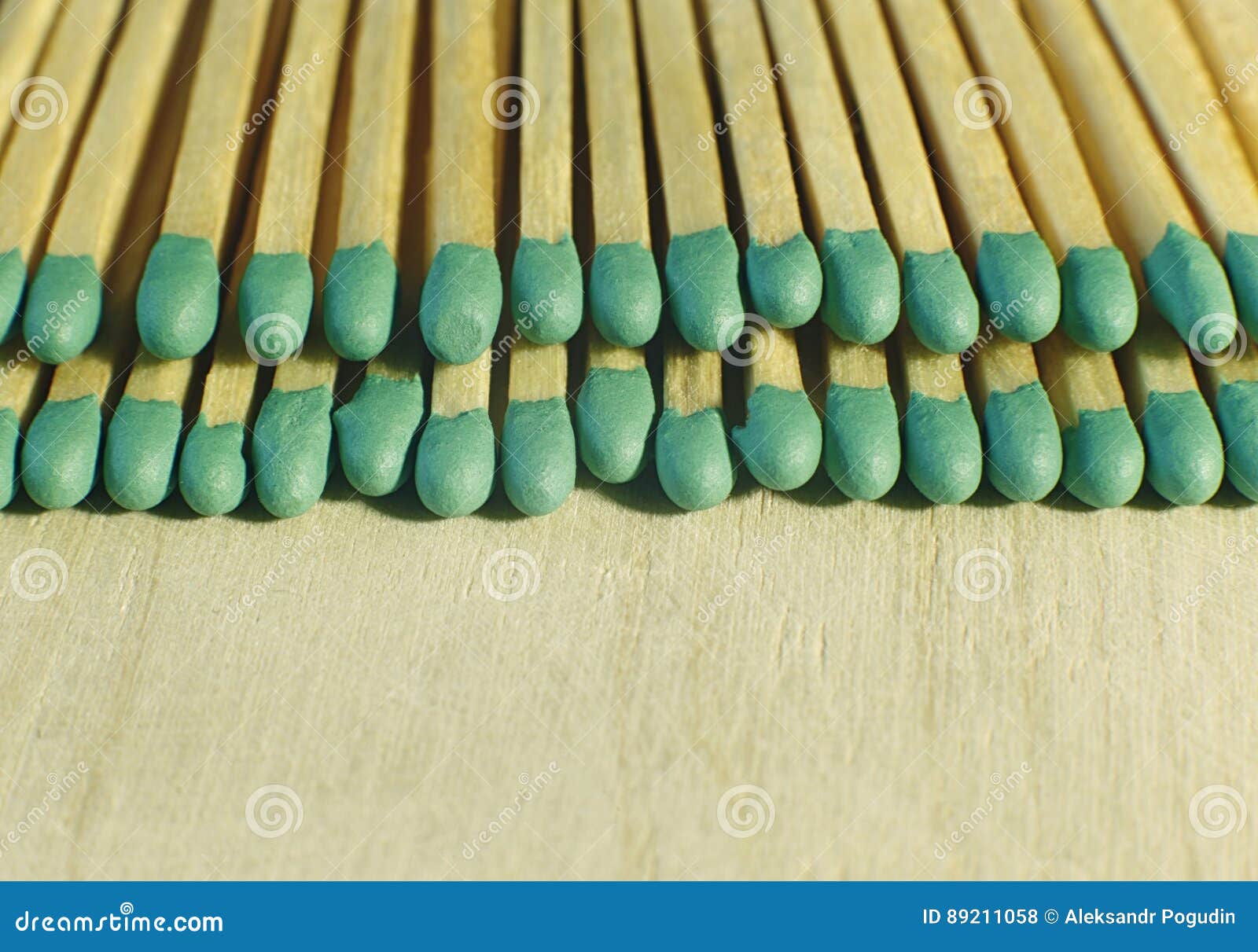 Matchsticks with Green Tips on a Birch Board Macro Close Up Stock Photo ...