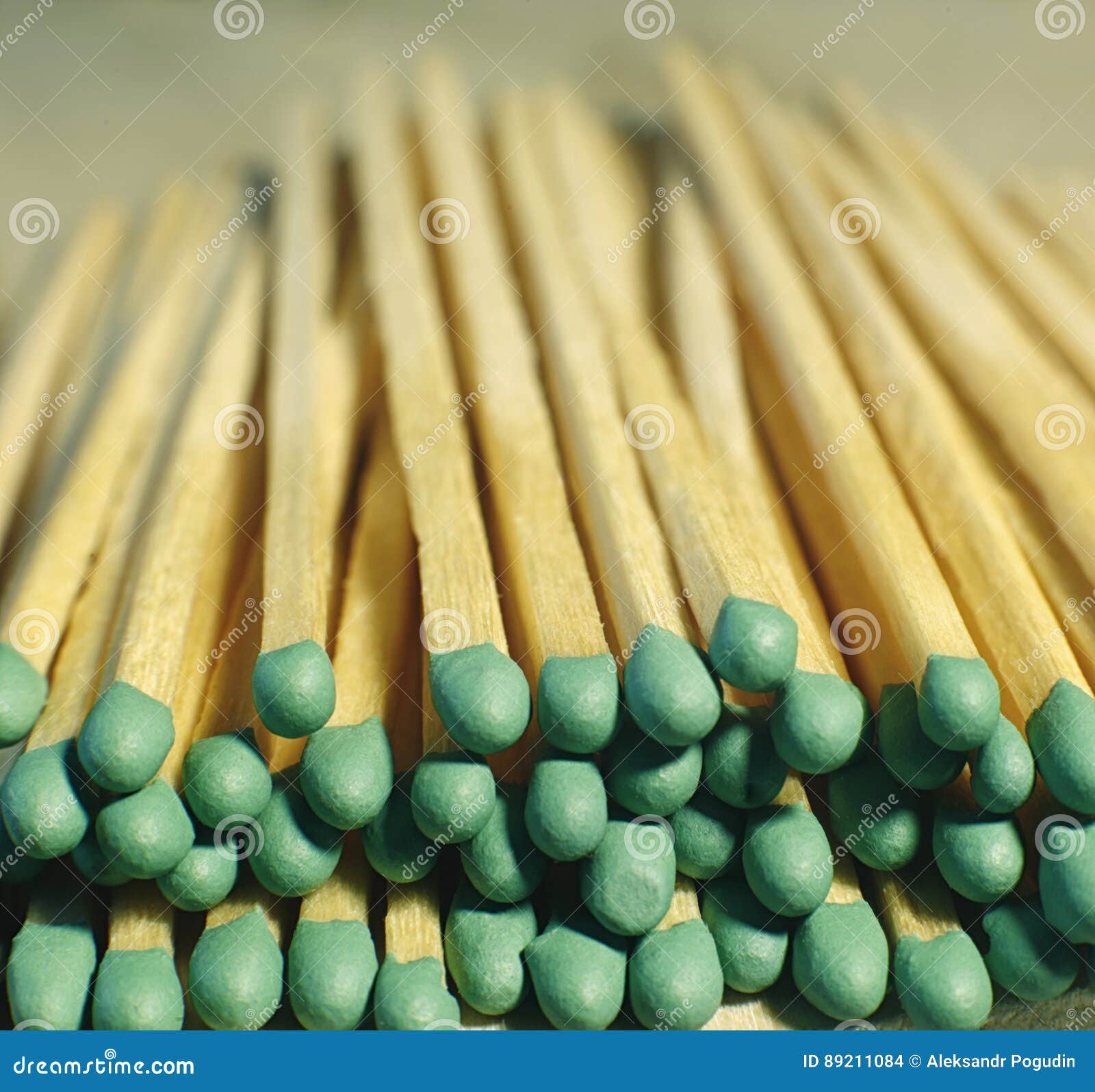 Matchsticks with Green Tips on a Birch Board Macro Close Up Stock Photo ...