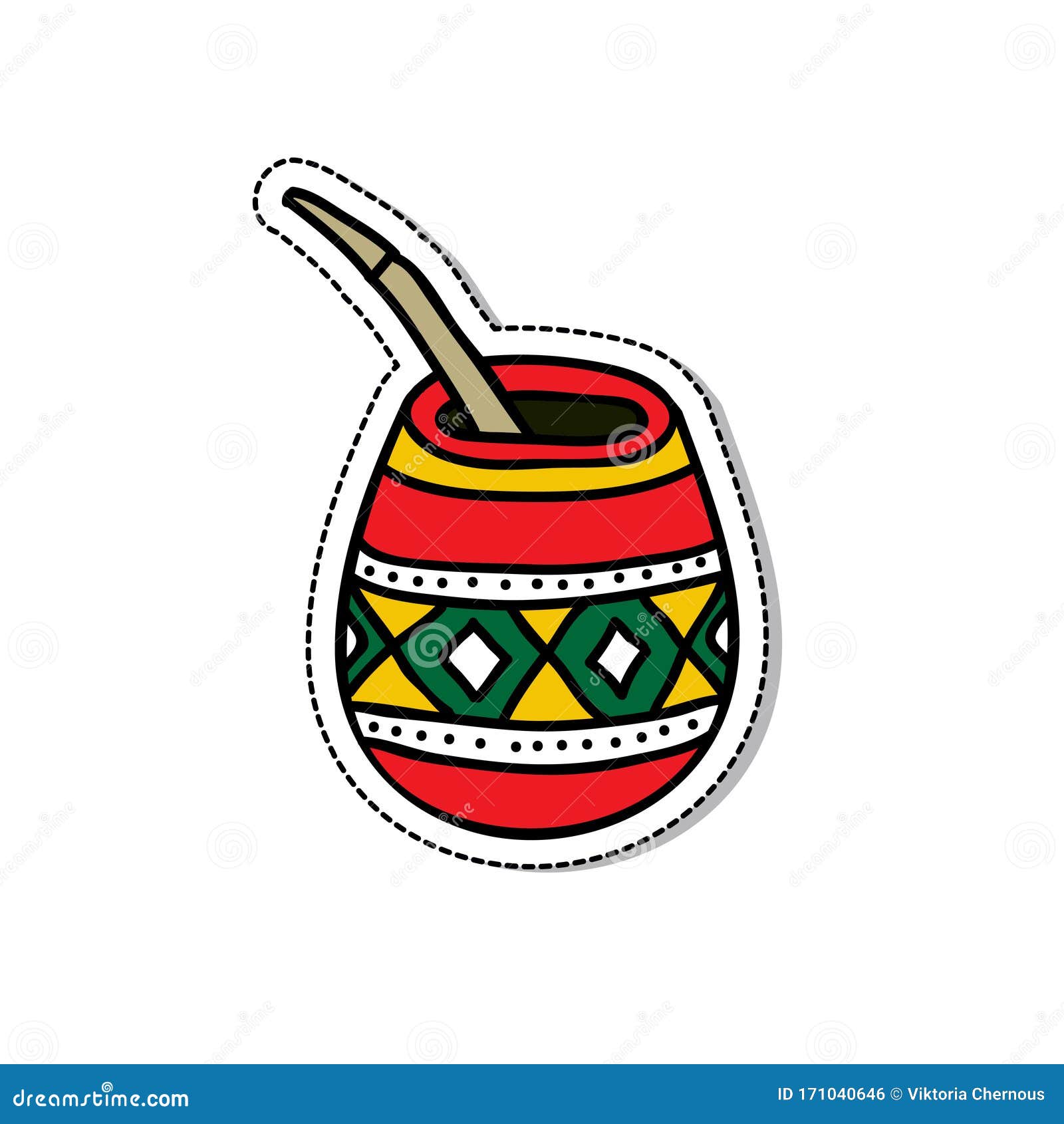 Mate Tea Illustration Cartoon Vector | CartoonDealer.com #229232619