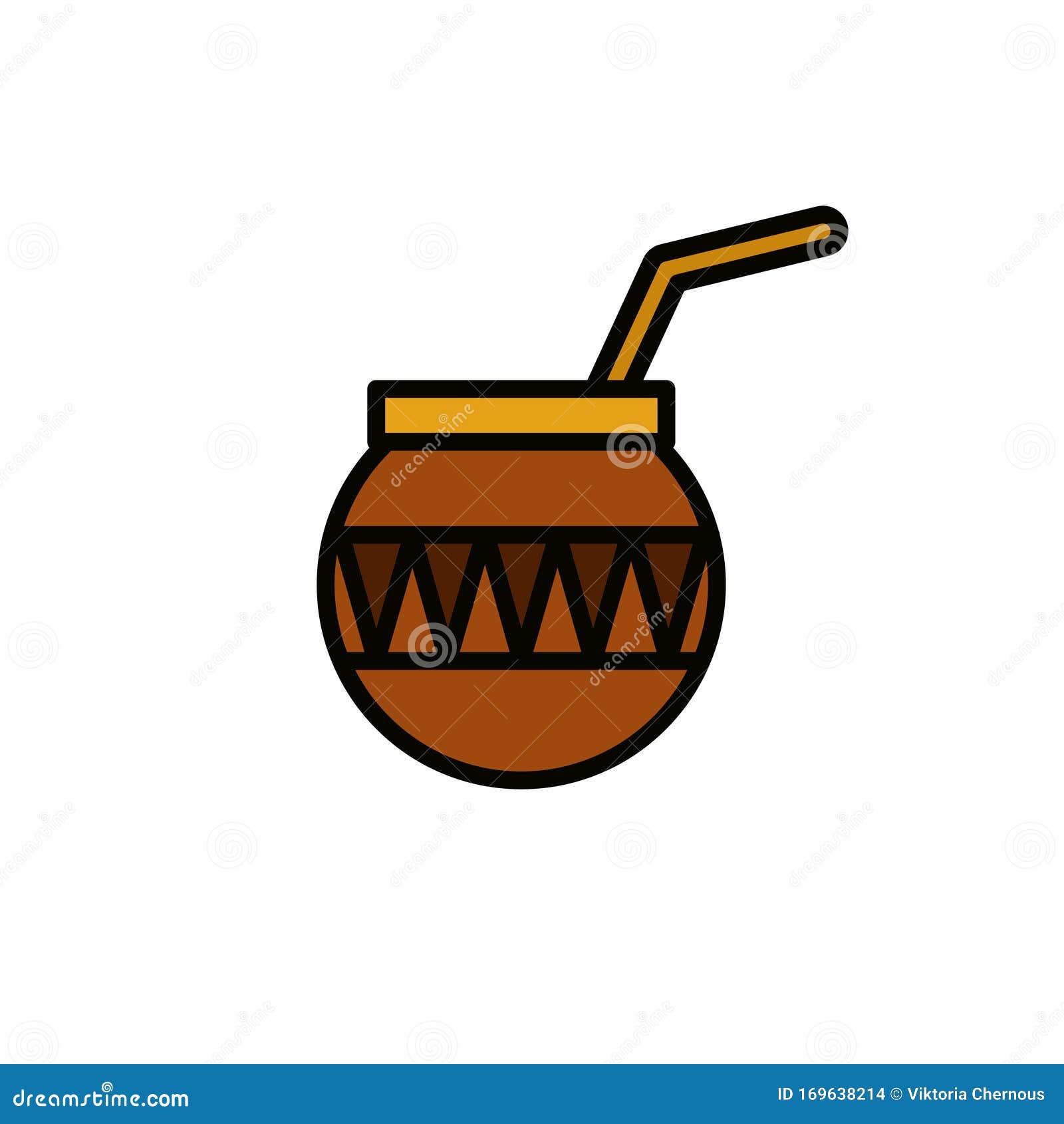Mate Tea Icon, Vector Illustration Stock Vector - Illustration of ...