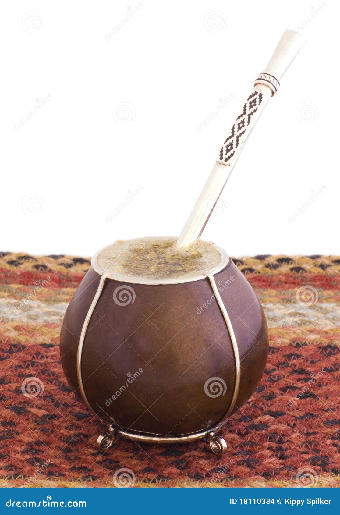 Mate on woven mat stock photo. Image of brown, latin - 18110384