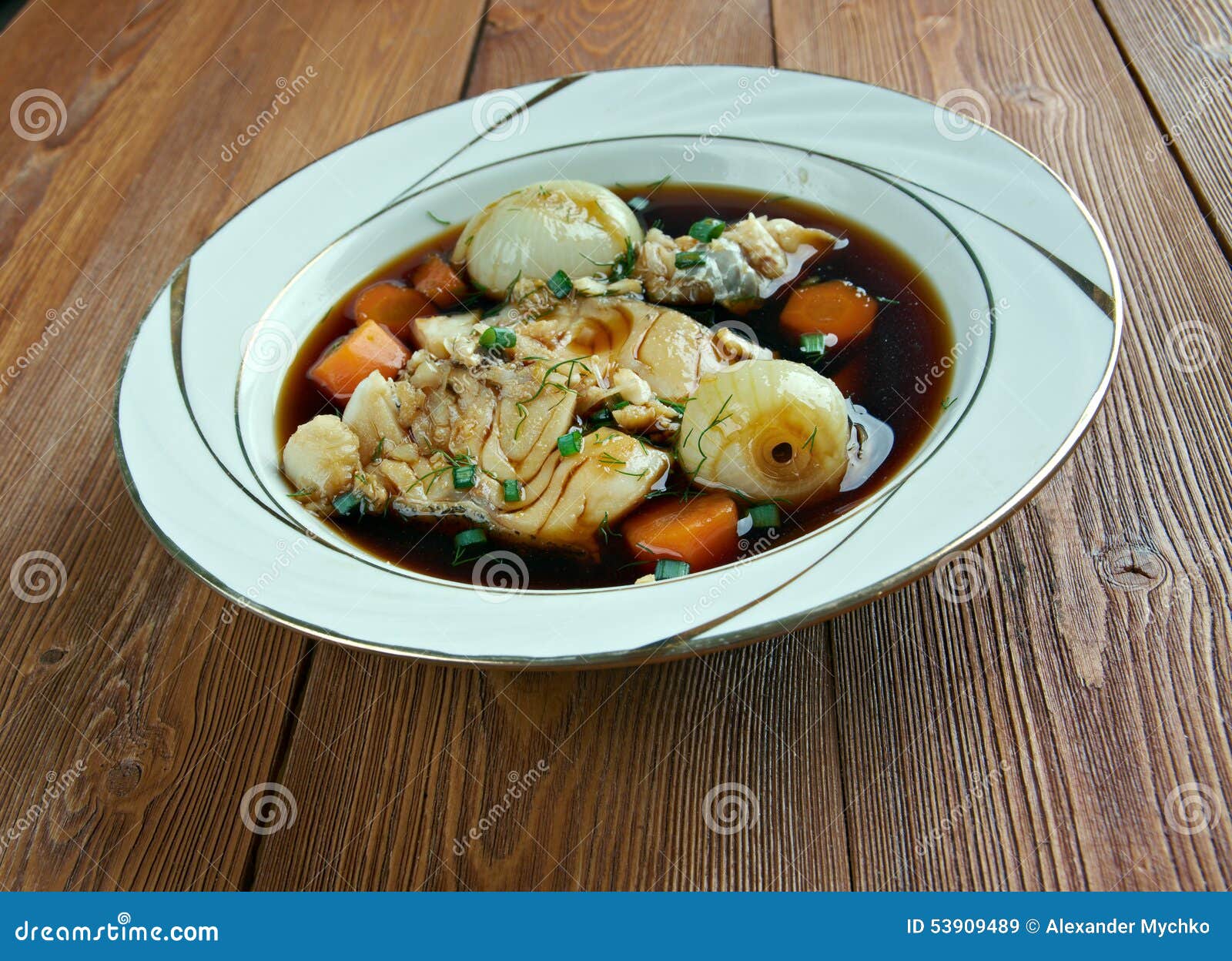 Matelote imagem de stock. Imagem de peixes, molho, vegetal - 53909489