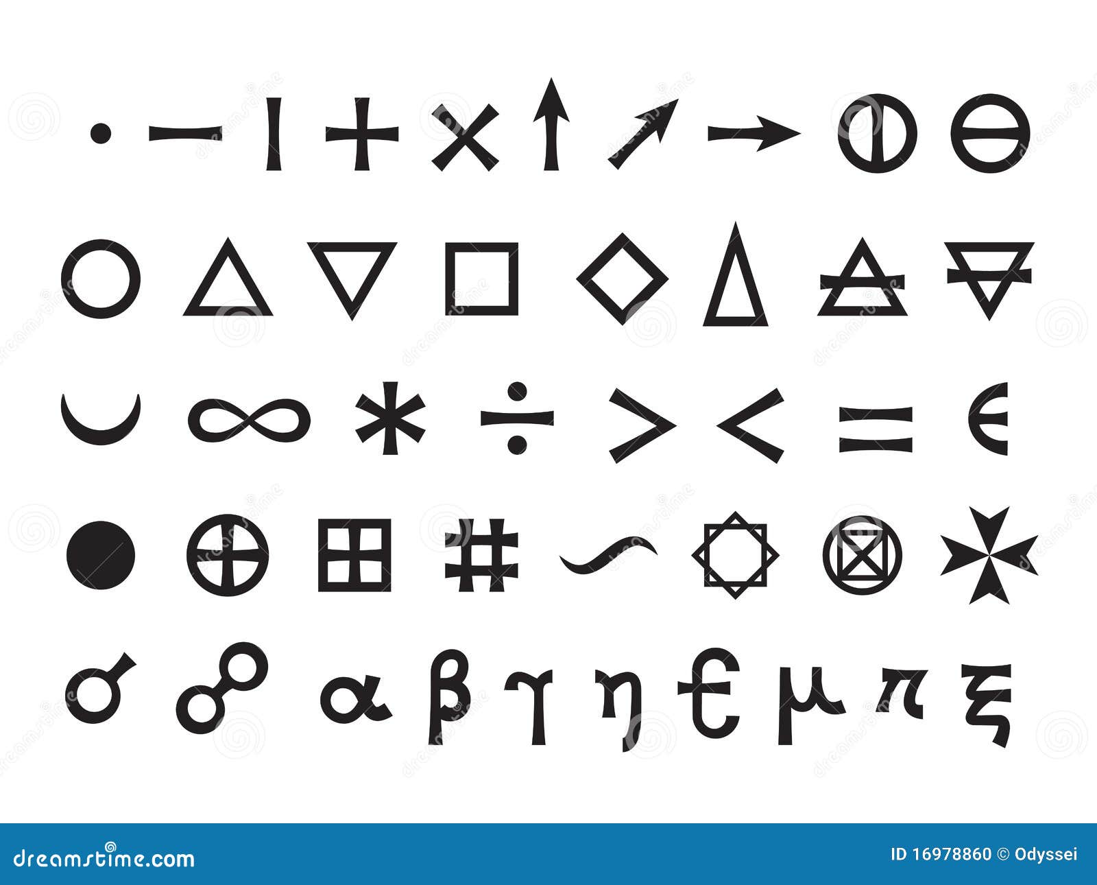 Matematiska Symboler För Normala Element Vektor Illustrationer ...