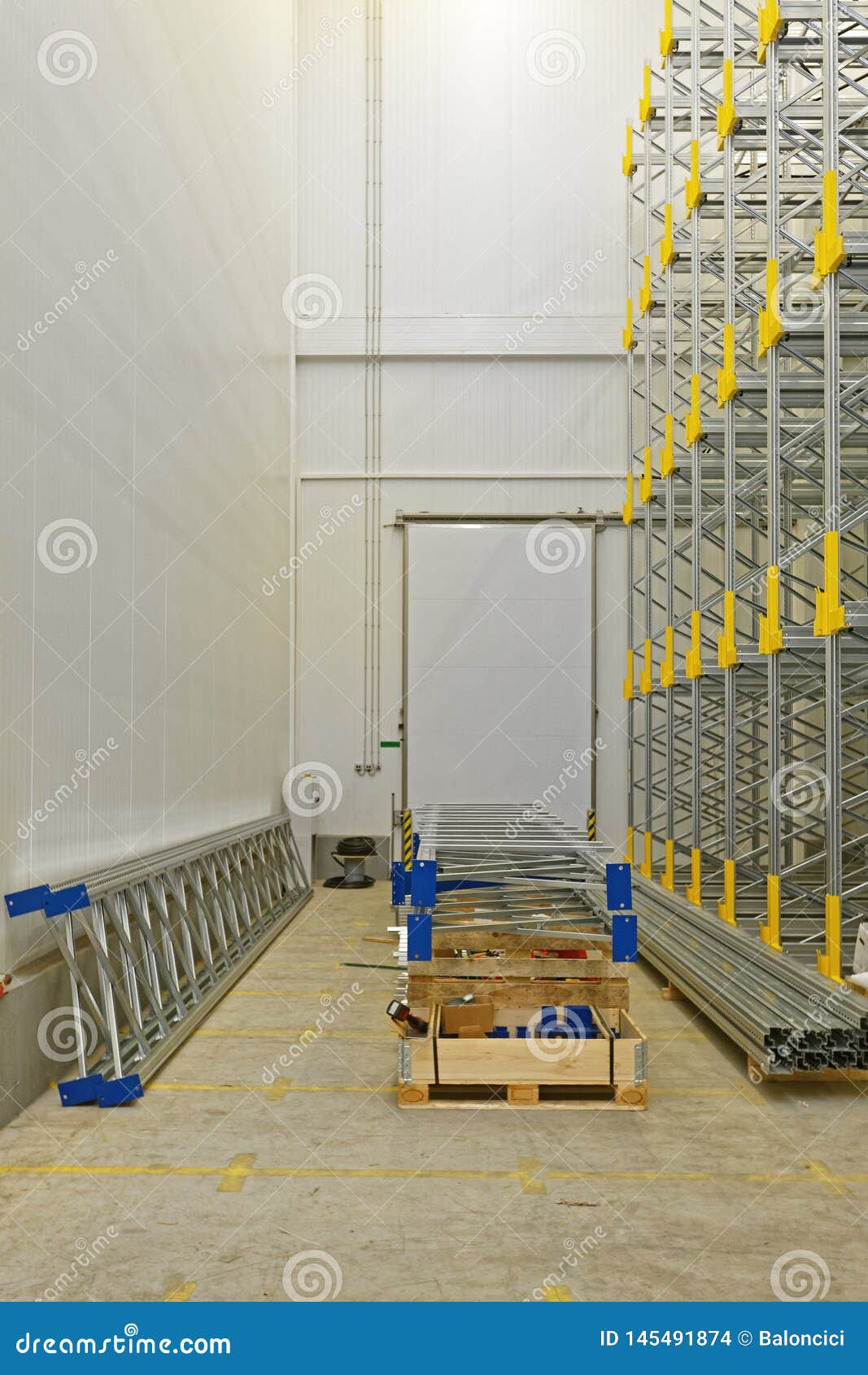 Construction Warehouse stock photo. Image of logistics - 145491874