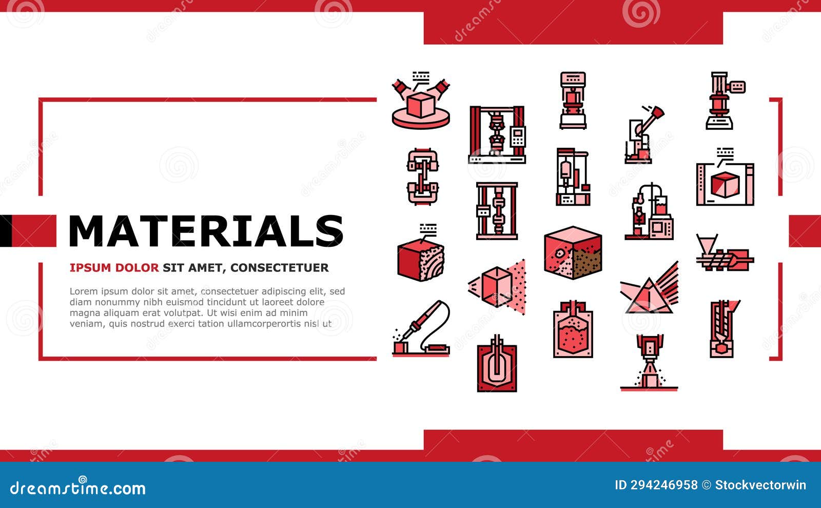 Material Construction Engineer Landing Header Vector Stock Vector ...