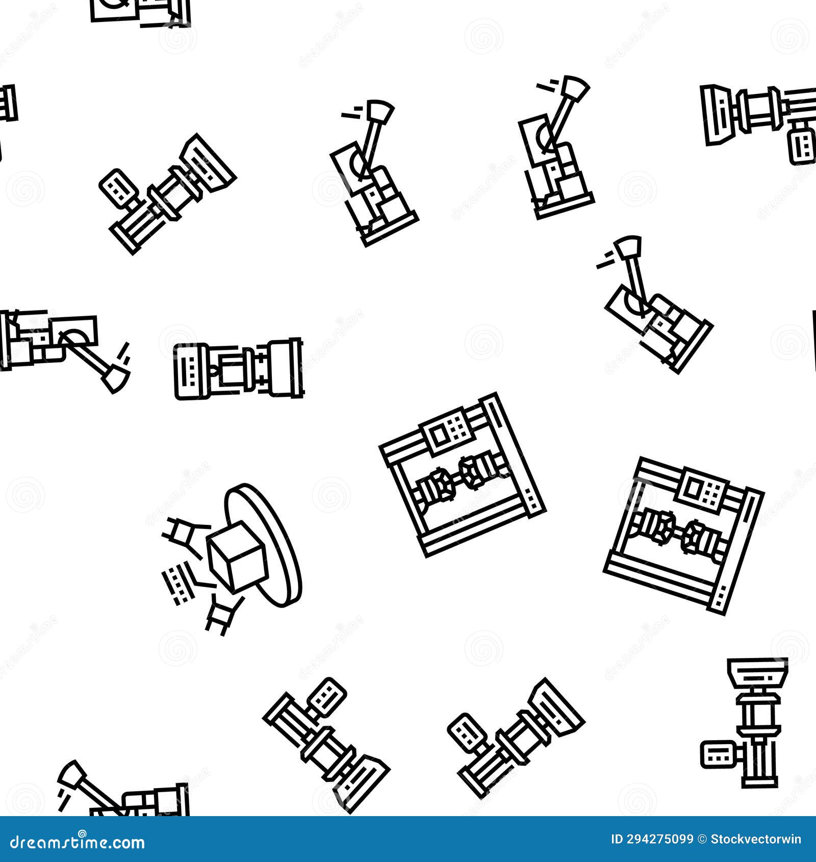 Material Construction Engineer Vector Seamless Pattern Stock Vector ...