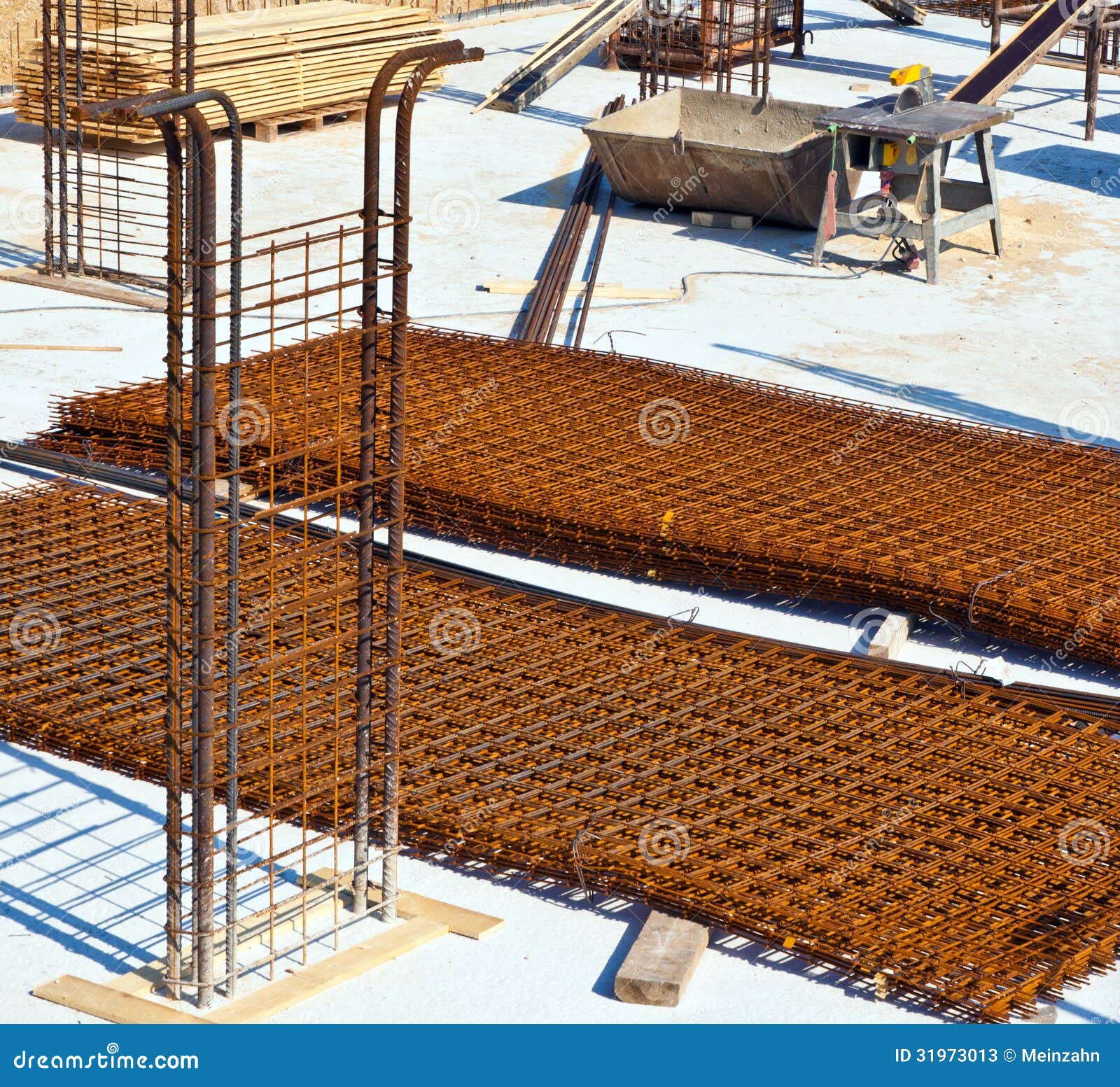 Material at a Construction Site for the Base of a House Stock Image ...