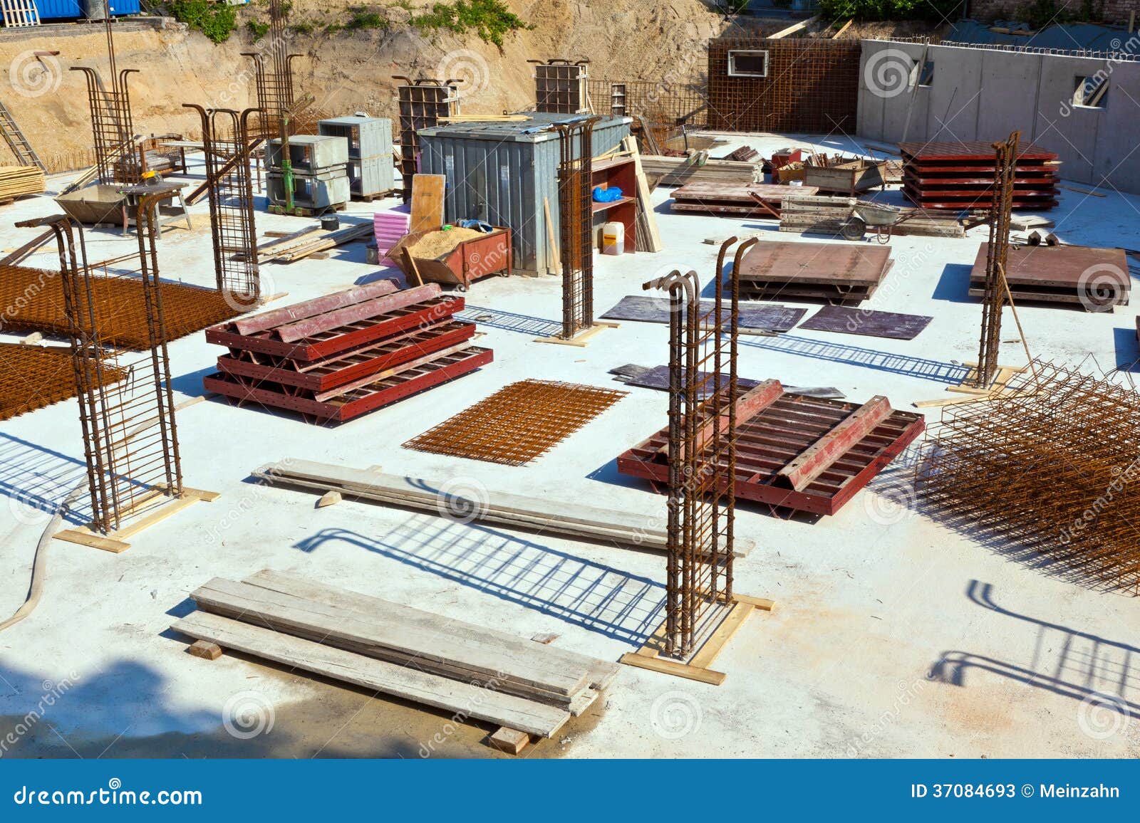 Material at a Construction Site for Stock Image - Image of block ...