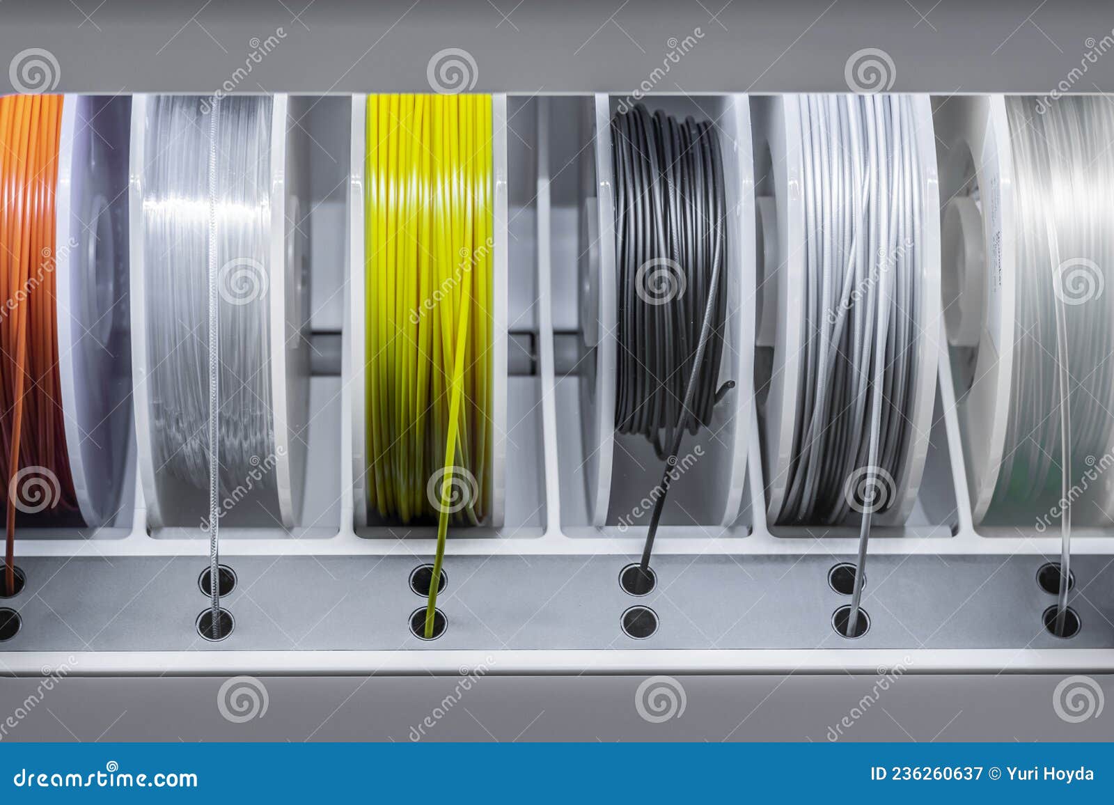 Wire for 3D Printing Rolls Side by Side of Different Colors. Material ...