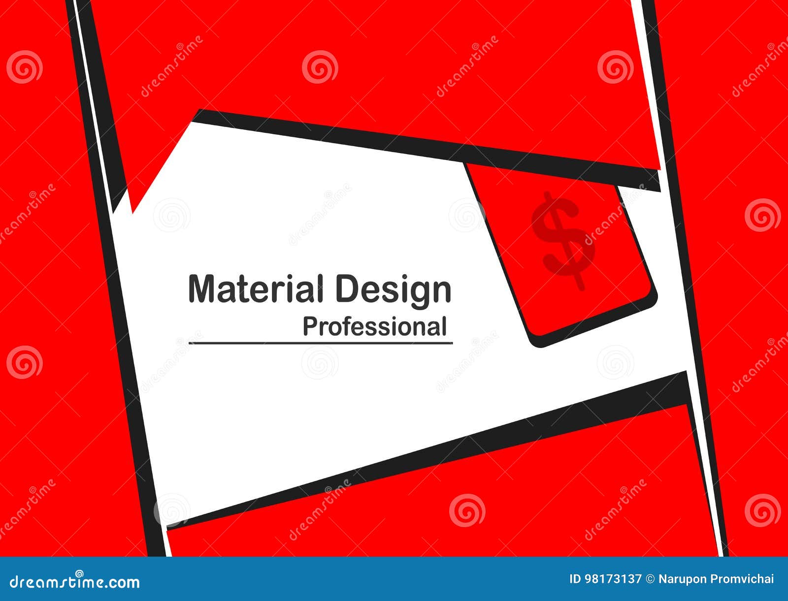 Material Design Background in Red Color. Stock Vector - Illustration of ...