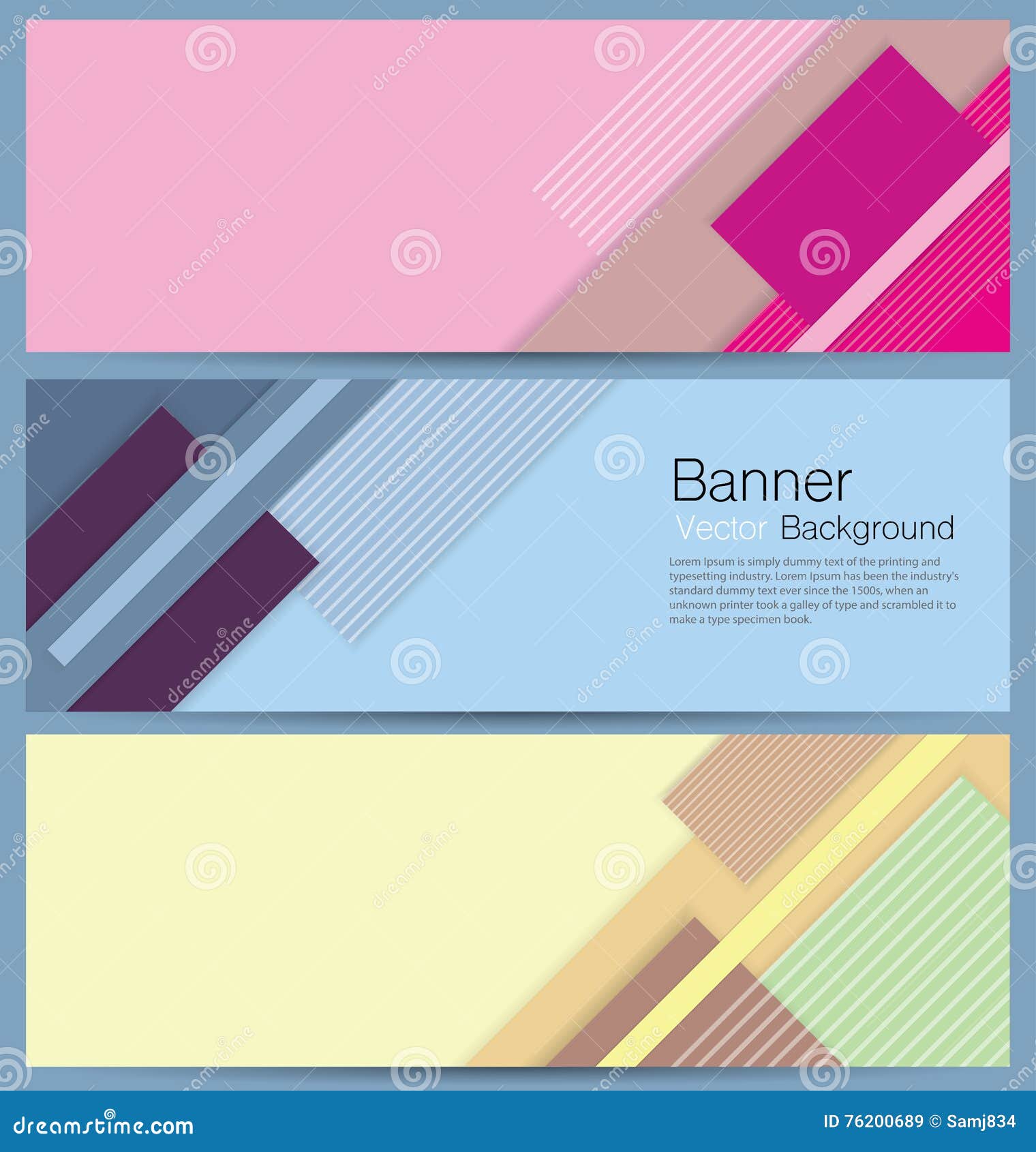 Material Design Banners Vector Background Stock Vector - Illustration ...
