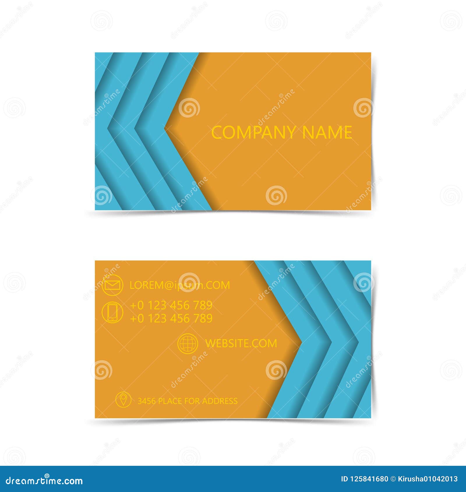 Material Design Business Card Stock Illustration - Illustration of ...