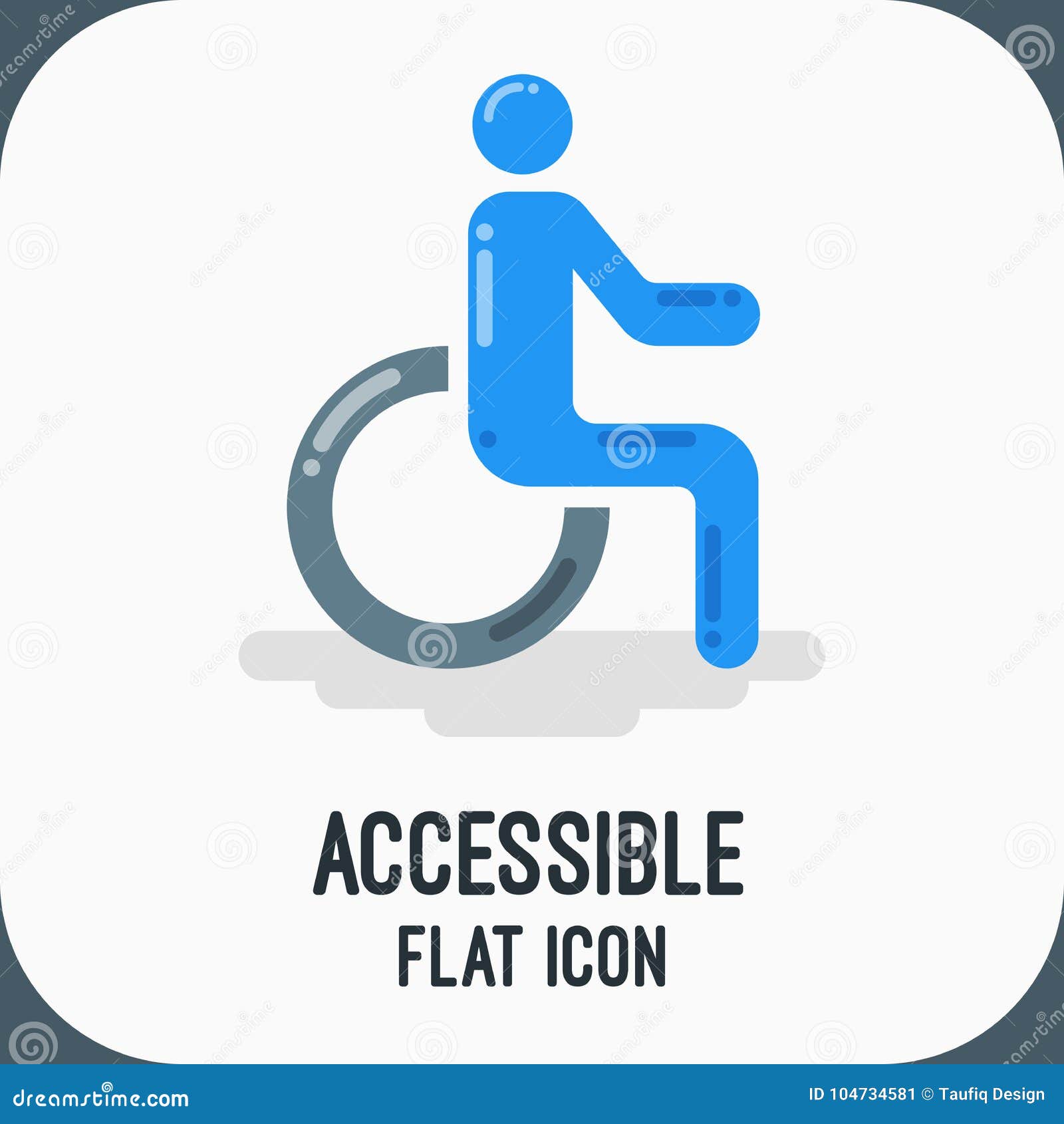 Material Design Icon of Accessibility Flat Vector Illustration Stock ...
