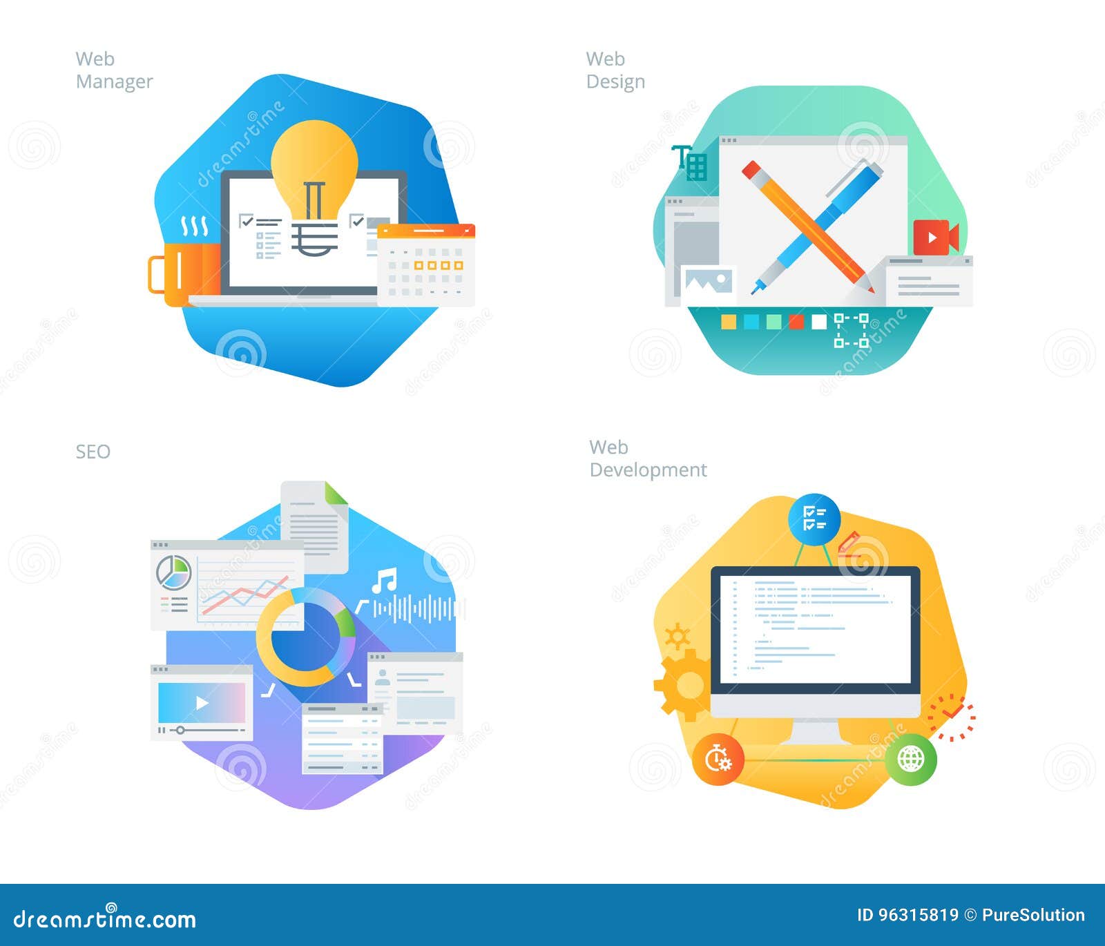 Material Design Icons Set for Web Design and Development, SEO, Web ...