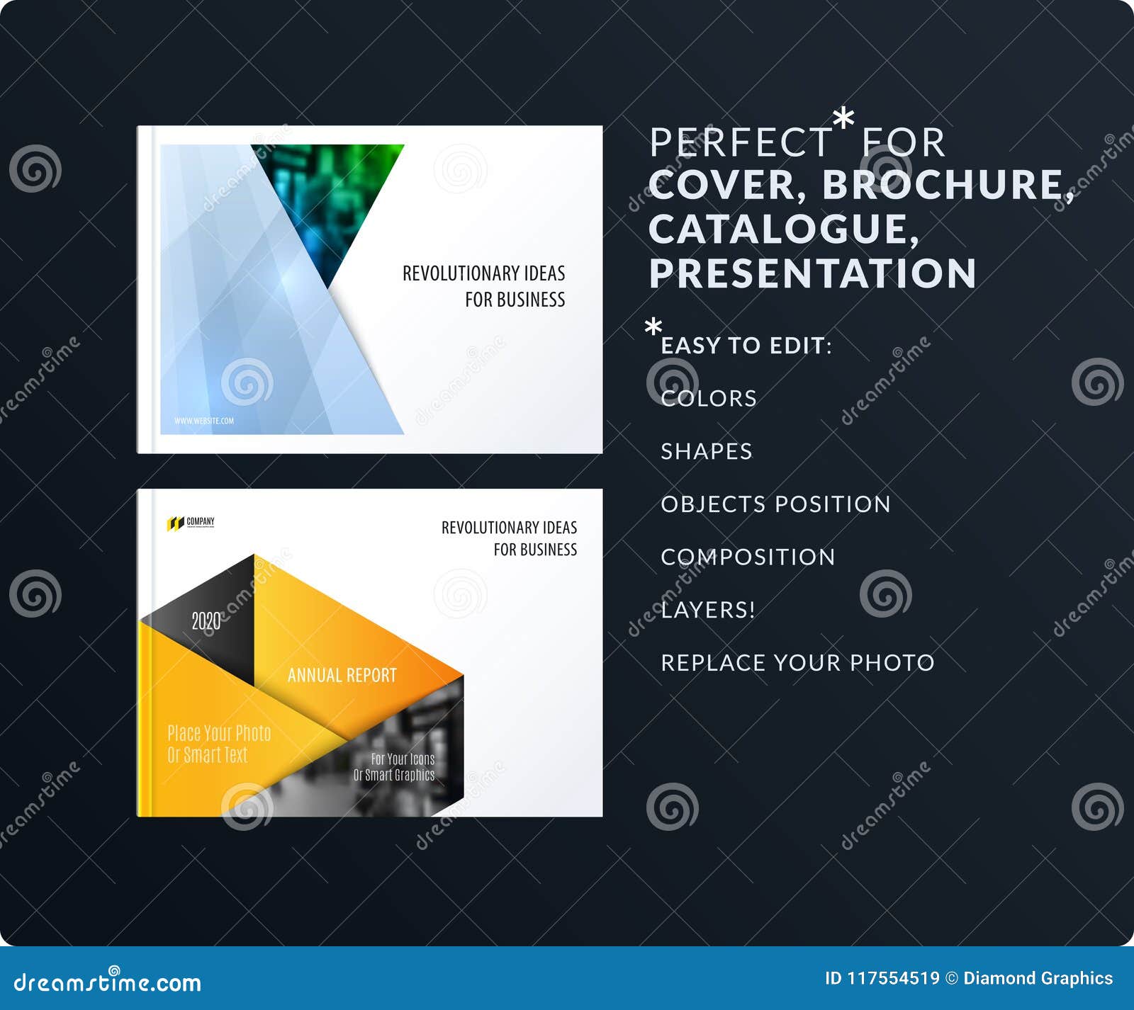 Material Design Style Presentation Template with Colourful Rectangles ...
