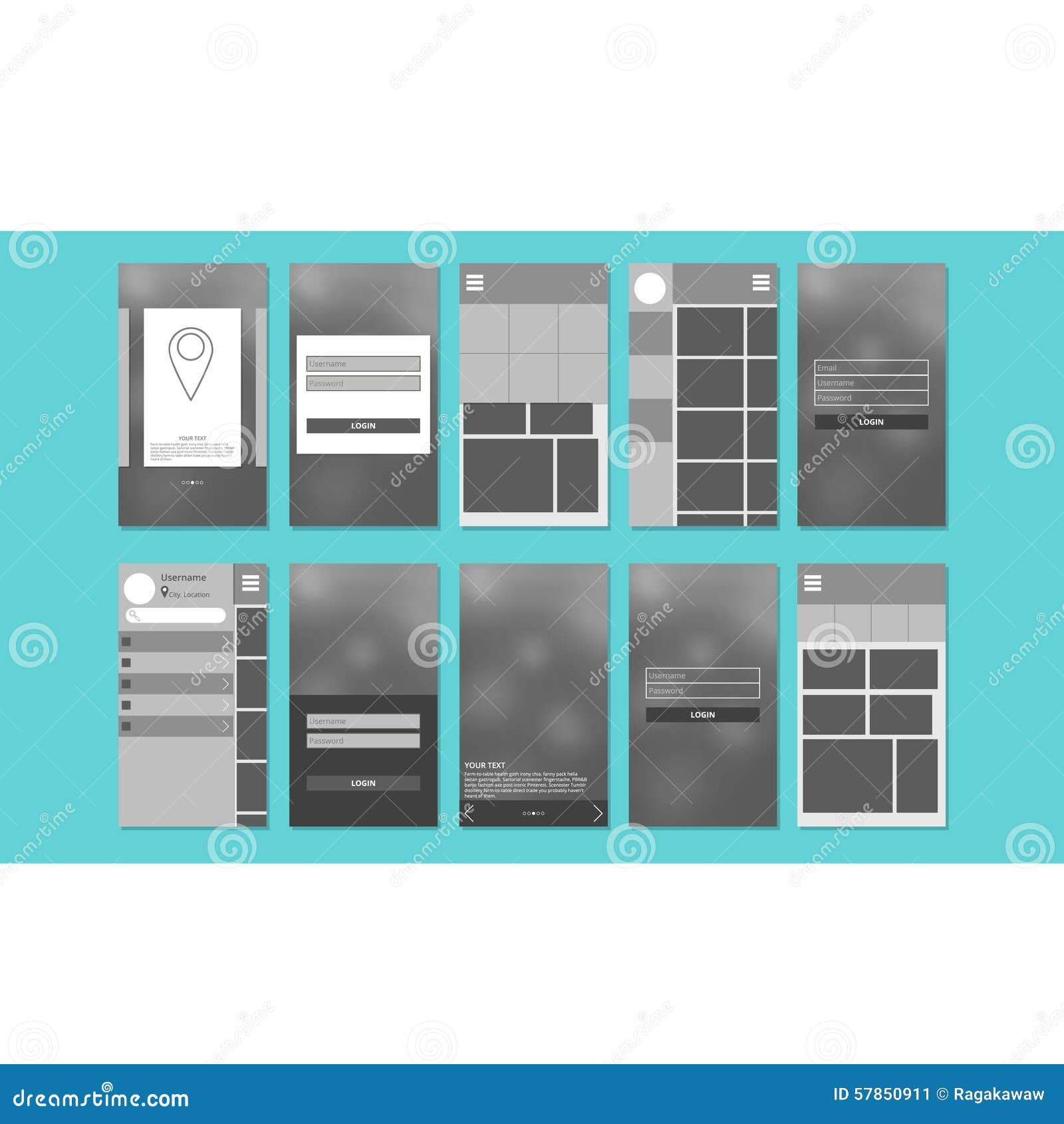 Material design UI kit stock illustration. Illustration of data - 57850911