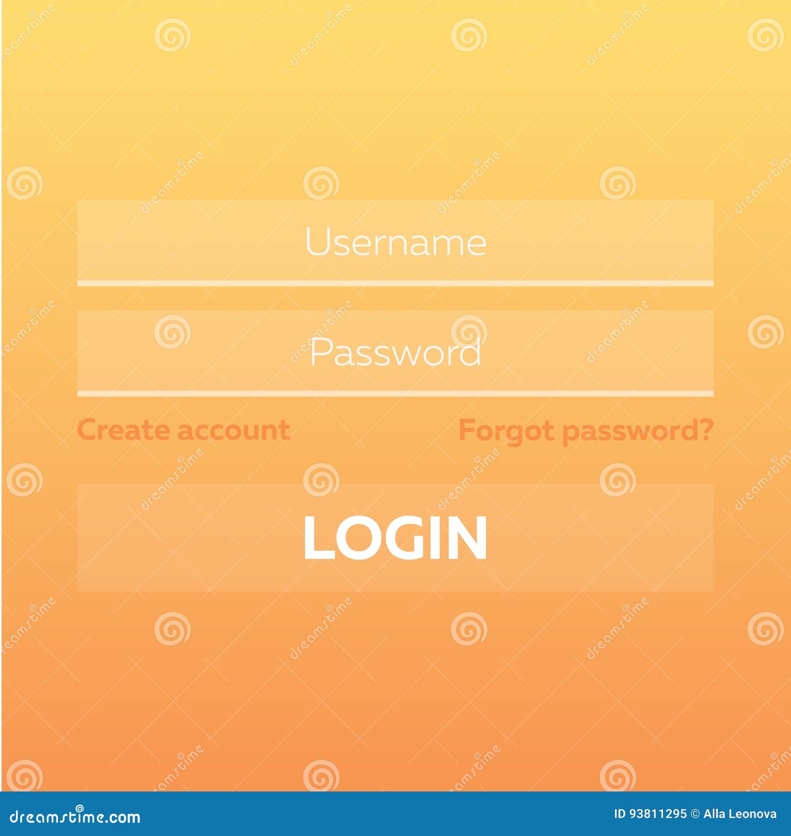 Material Design UI, UX And GUI Layout With Login Screens. Royalty-Free ...