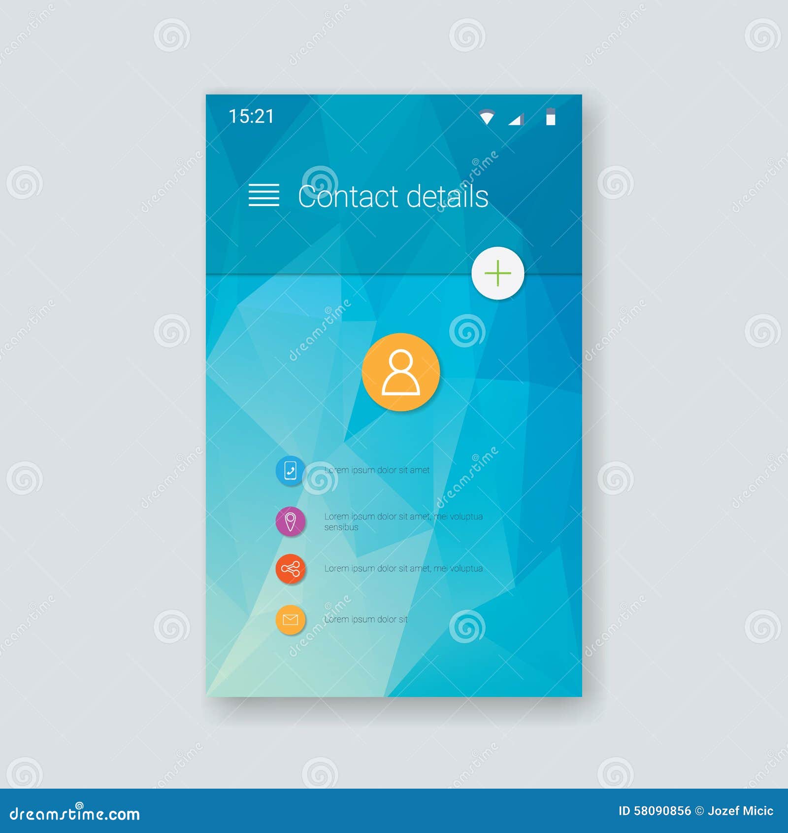 Material Design User Interface. Contacts Stock Vector - Illustration of ... Material Design User Interface. Contacts Stock Vector - Illustration of ...