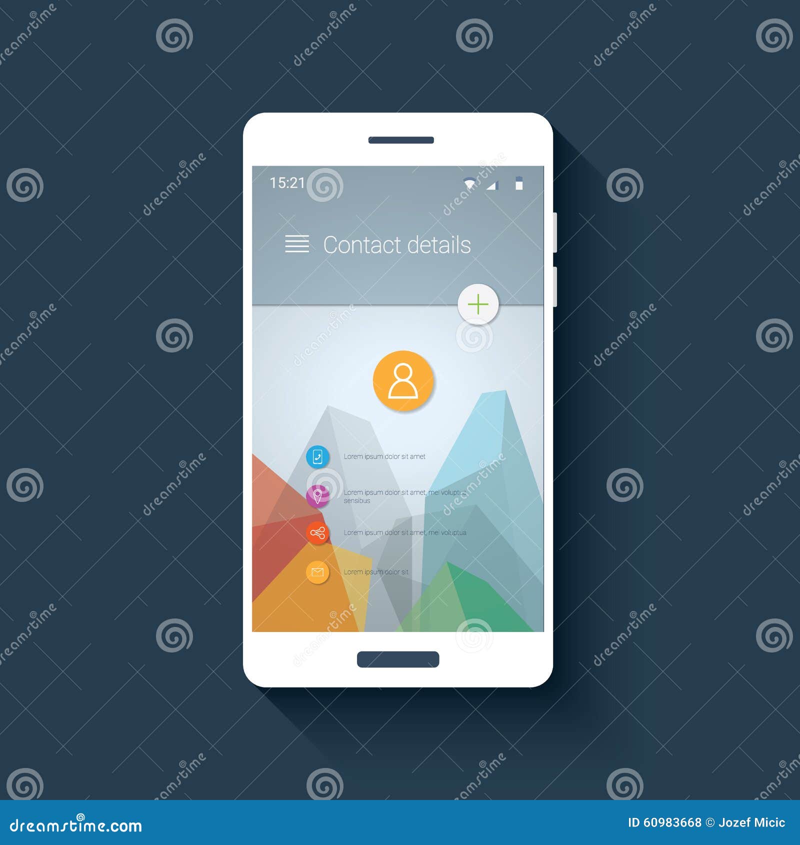 Material Design User Interface. Contacts Stock Vector - Illustration of ... Material Design User Interface. Contacts Stock Vector - Illustration of ...