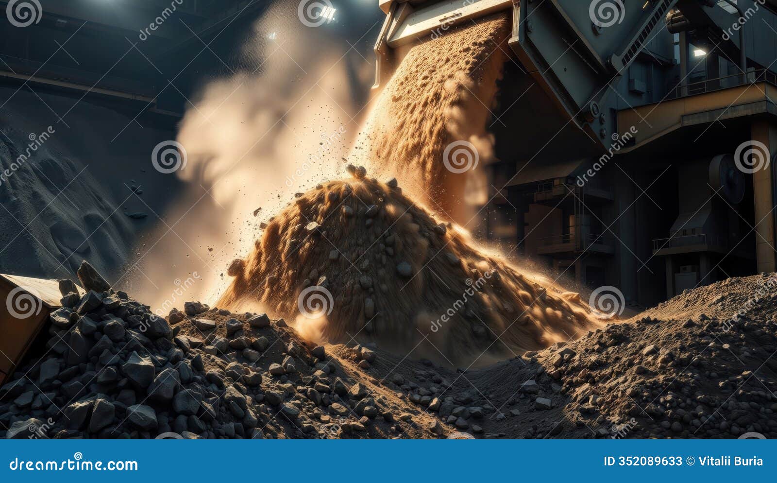 Raw Material Discharge in Plant, Generative Ai Stock Illustration ...