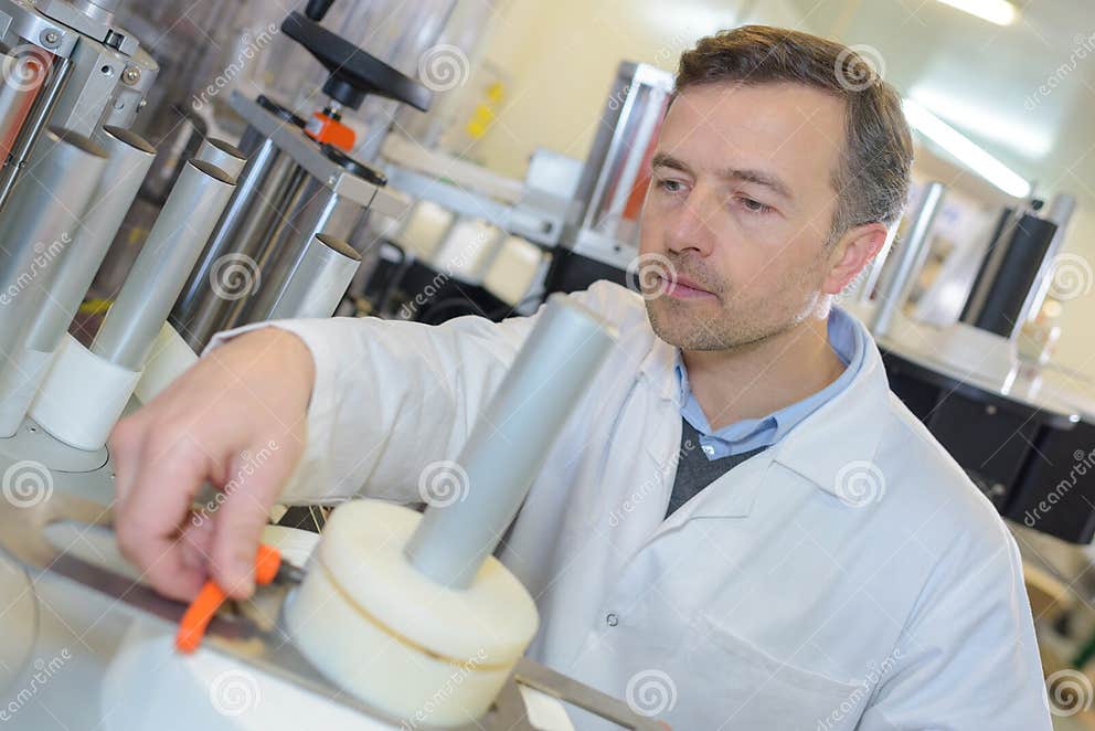 Material Engineer Doing Work Stock Photo - Image of bulb, glasses ...