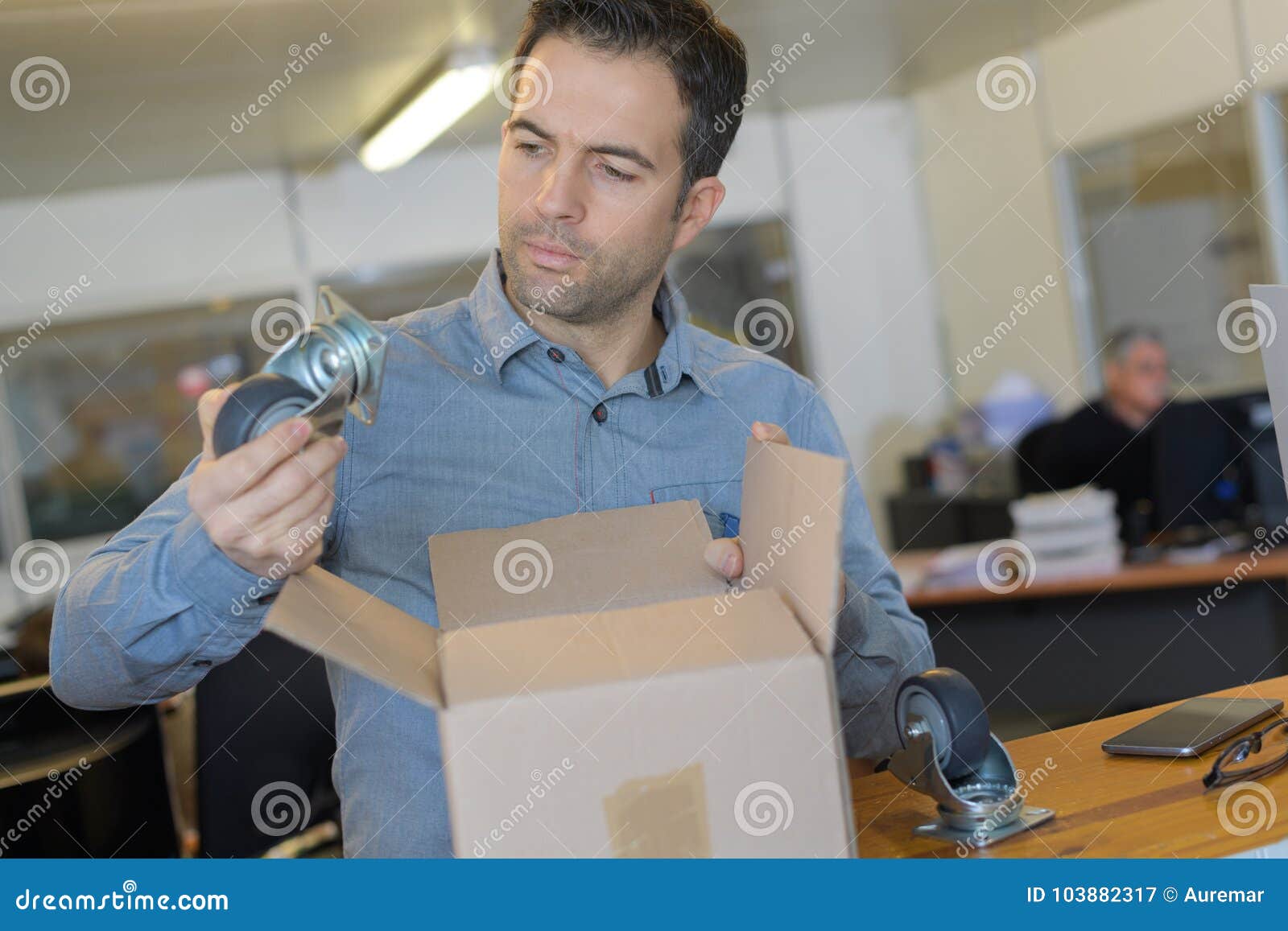 Material Engineer Receiving Sample Product Stock Image - Image of ...