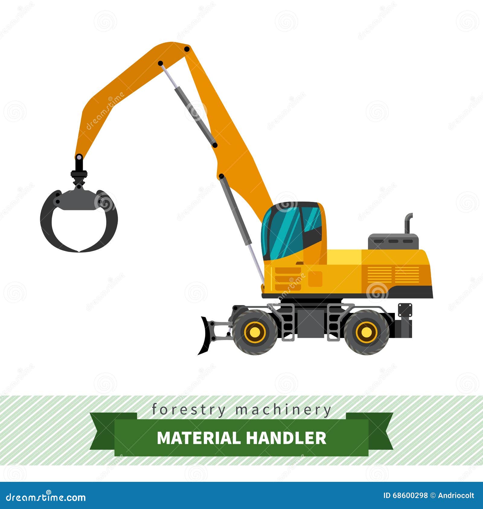 Material handler machine stock vector. Illustration of resources - 68600298 Material handler machine stock vector. Illustration of resources - 68600298