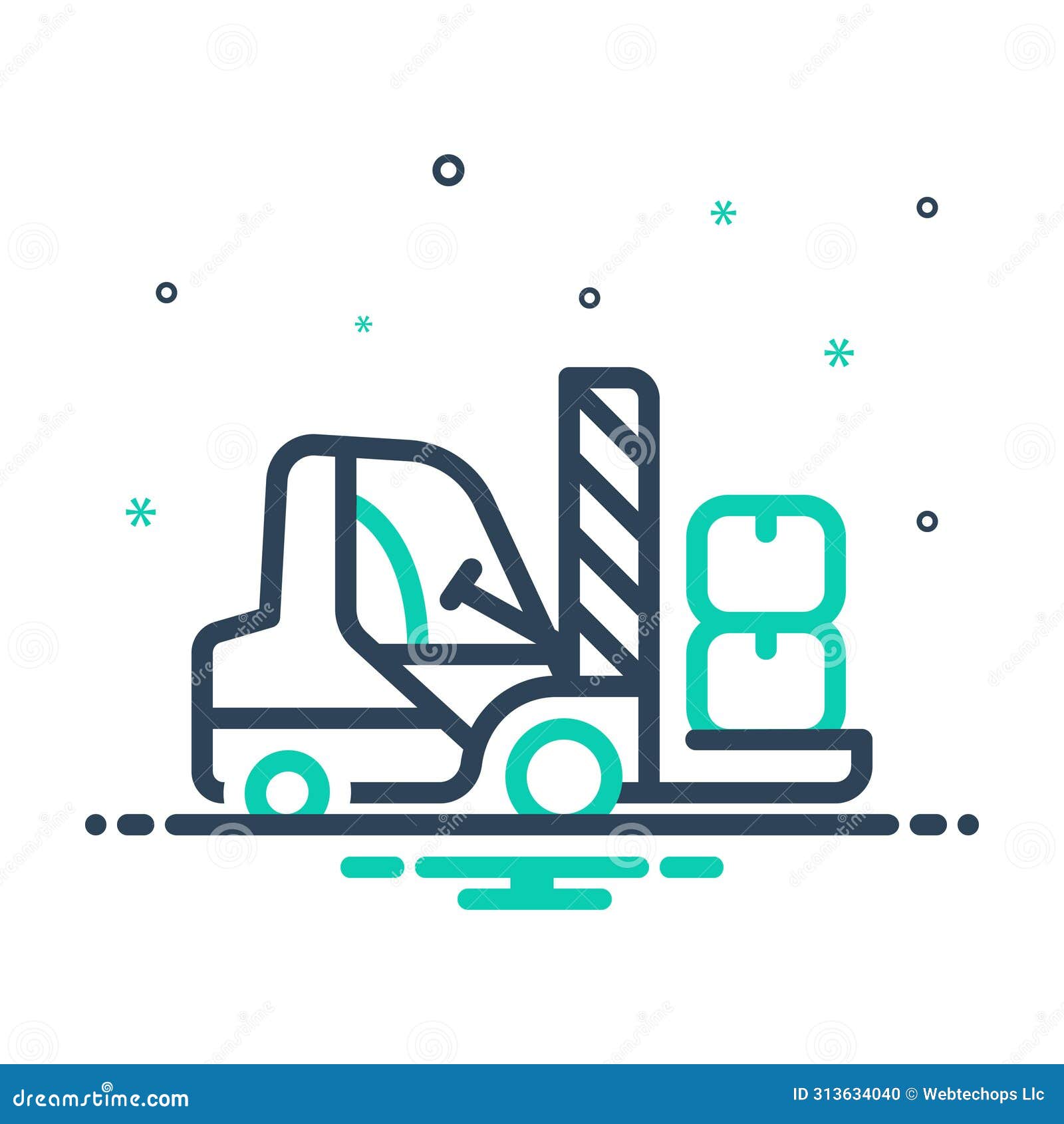 Mix Icon for Material Handling, Material and Cargo Stock Vector ...