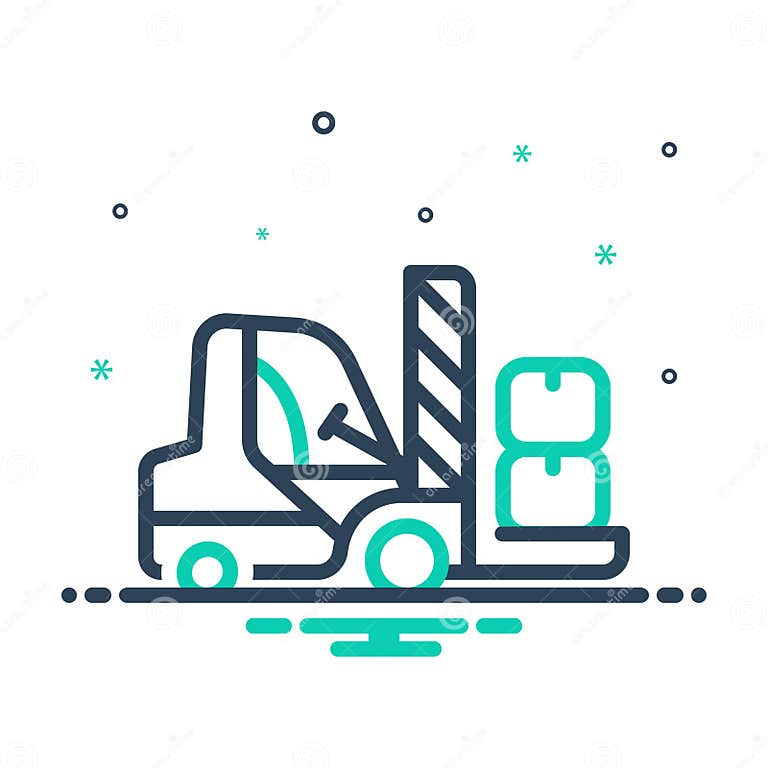 Mix Icon for Material Handling, Material and Cargo Stock Vector ...