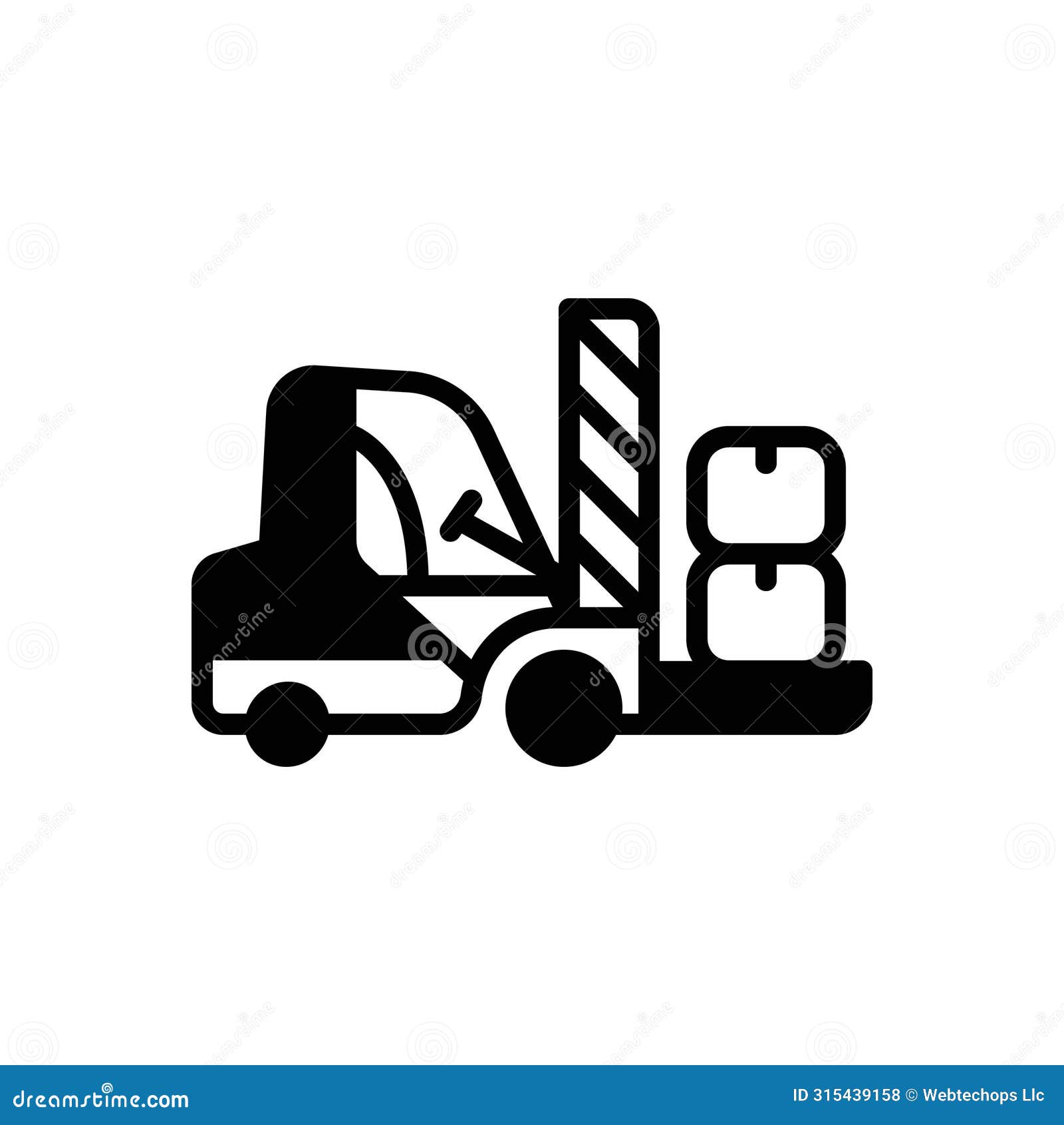 Black Solid Icon for Material Handling, Material and Cargo Stock ...