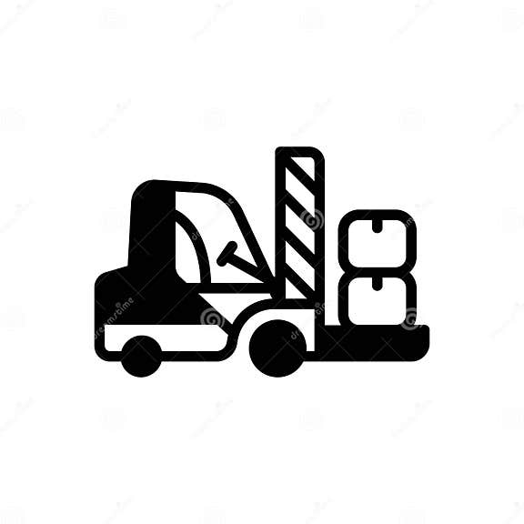 Black Solid Icon for Material Handling, Material and Cargo Stock ...