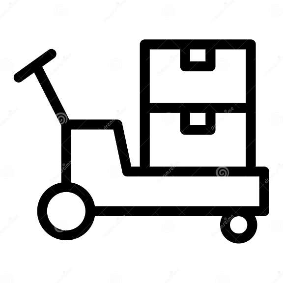 Material Handling Vector Line Icon Stock Vector - Illustration of ...