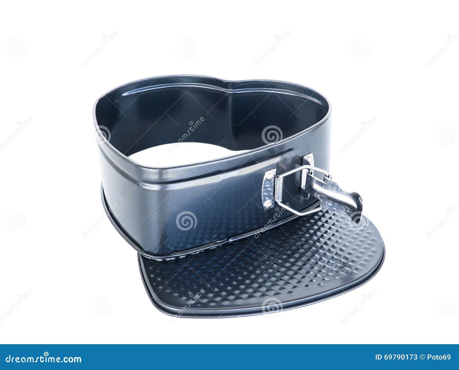 Material Heart-shaped Baking Loaf Pan Non-stick Coating. Isolate Stock ...