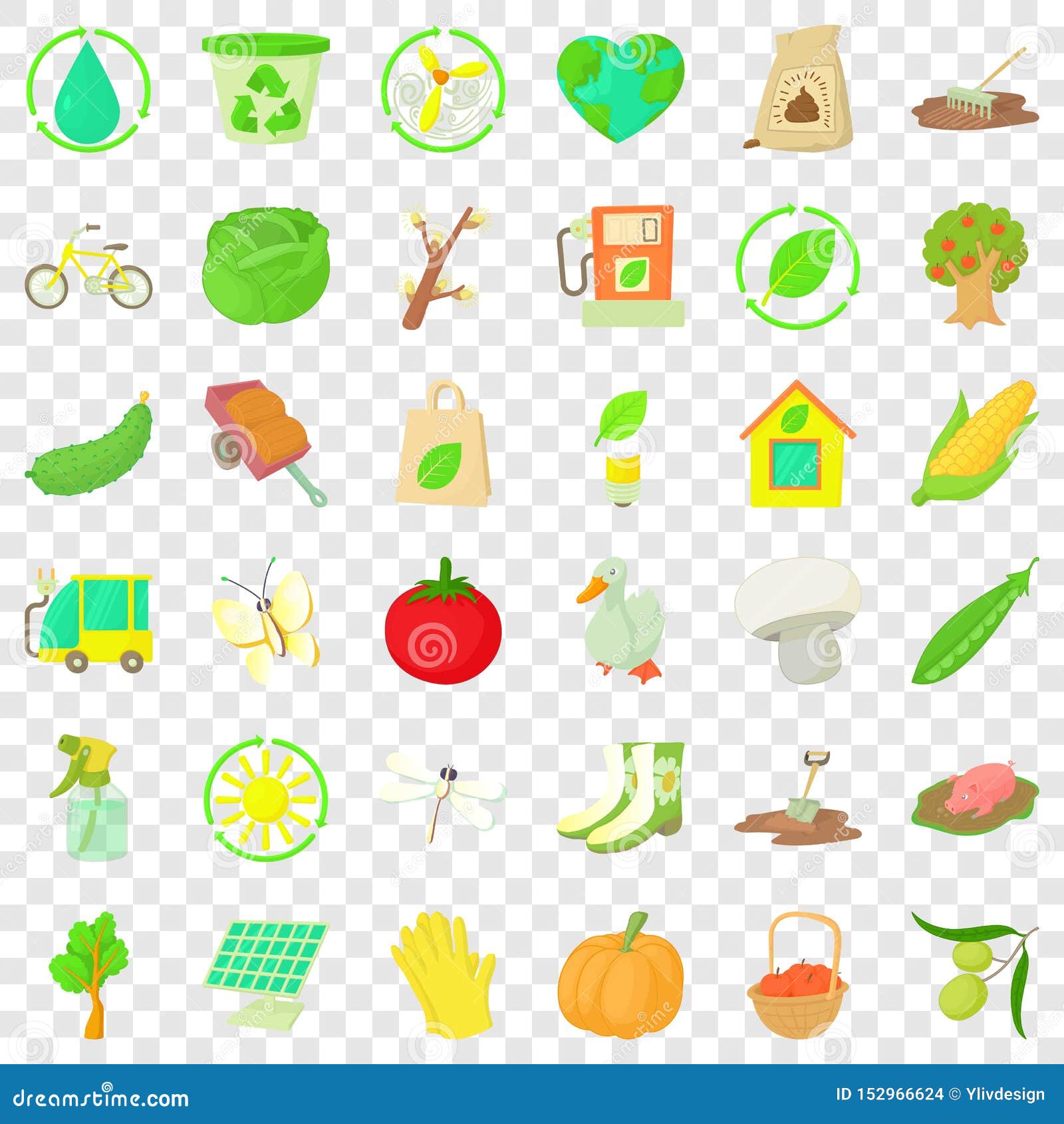 Material Icons Set, Cartoon Style Stock Vector - Illustration of duck ...