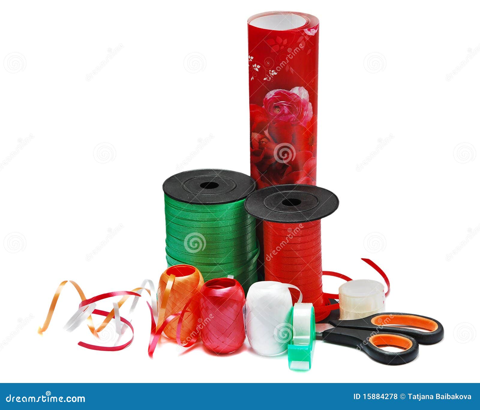 Material for Packing of Gifts Stock Photo - Image of surprise ...