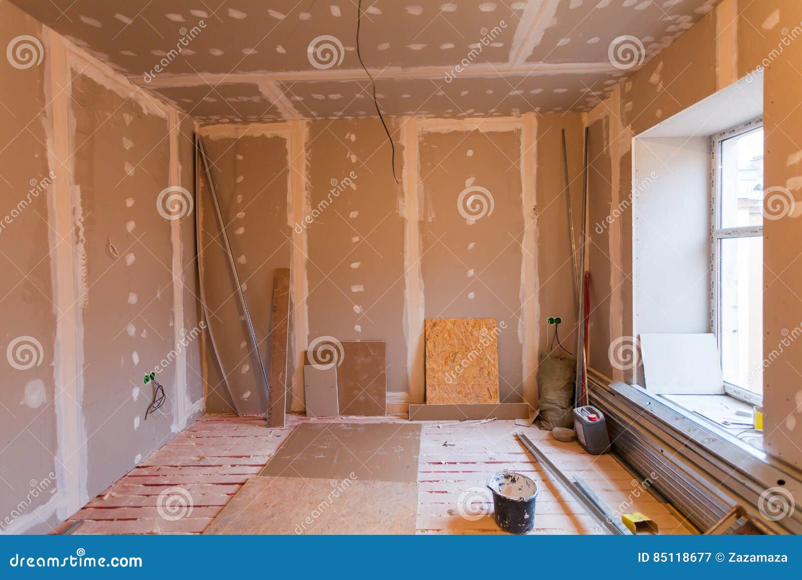 Material for Repairs in an Apartment is Under Construction Stock Image ...