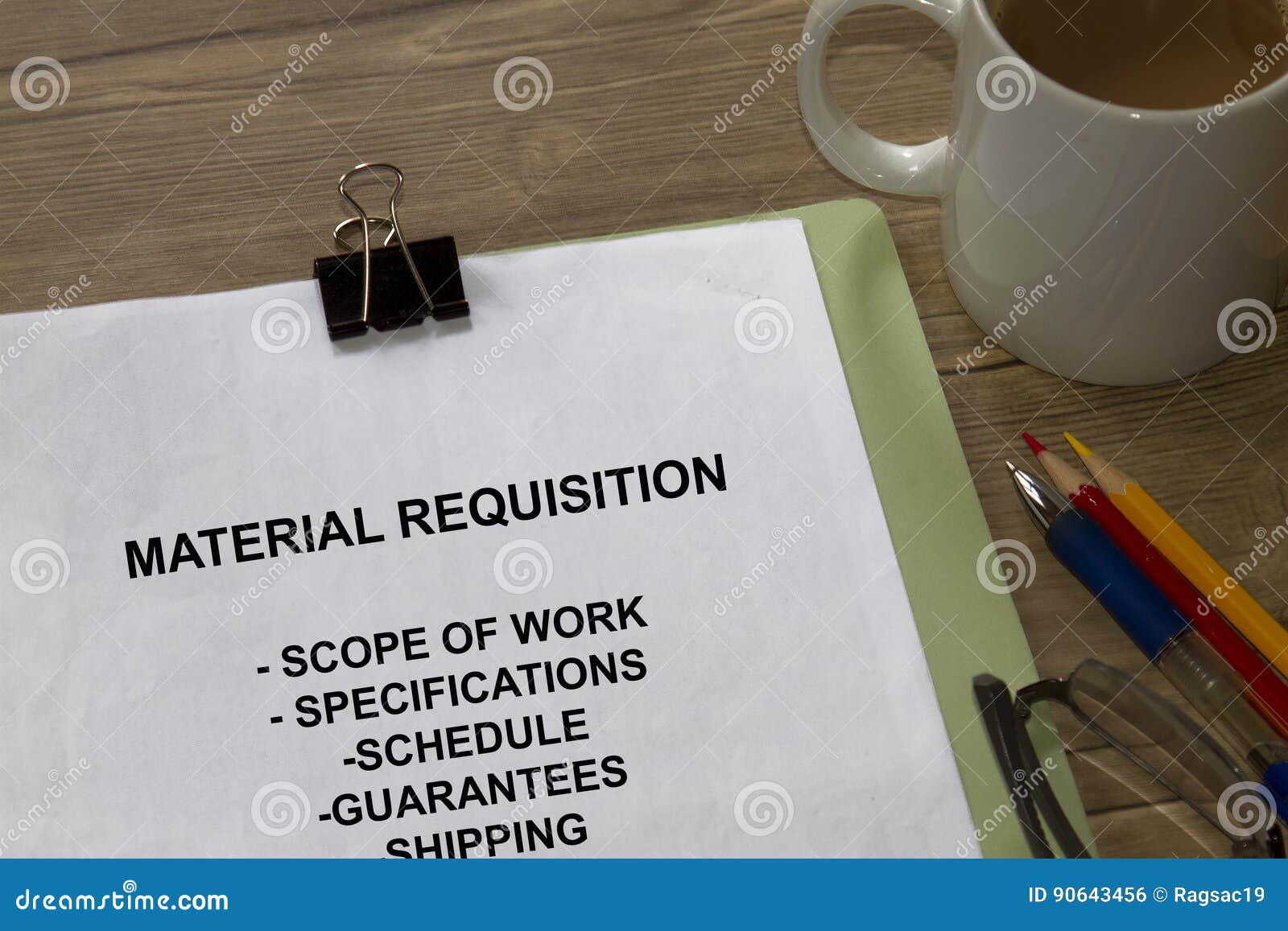 Material Requisition stock photo. Image of expediter - 90643456