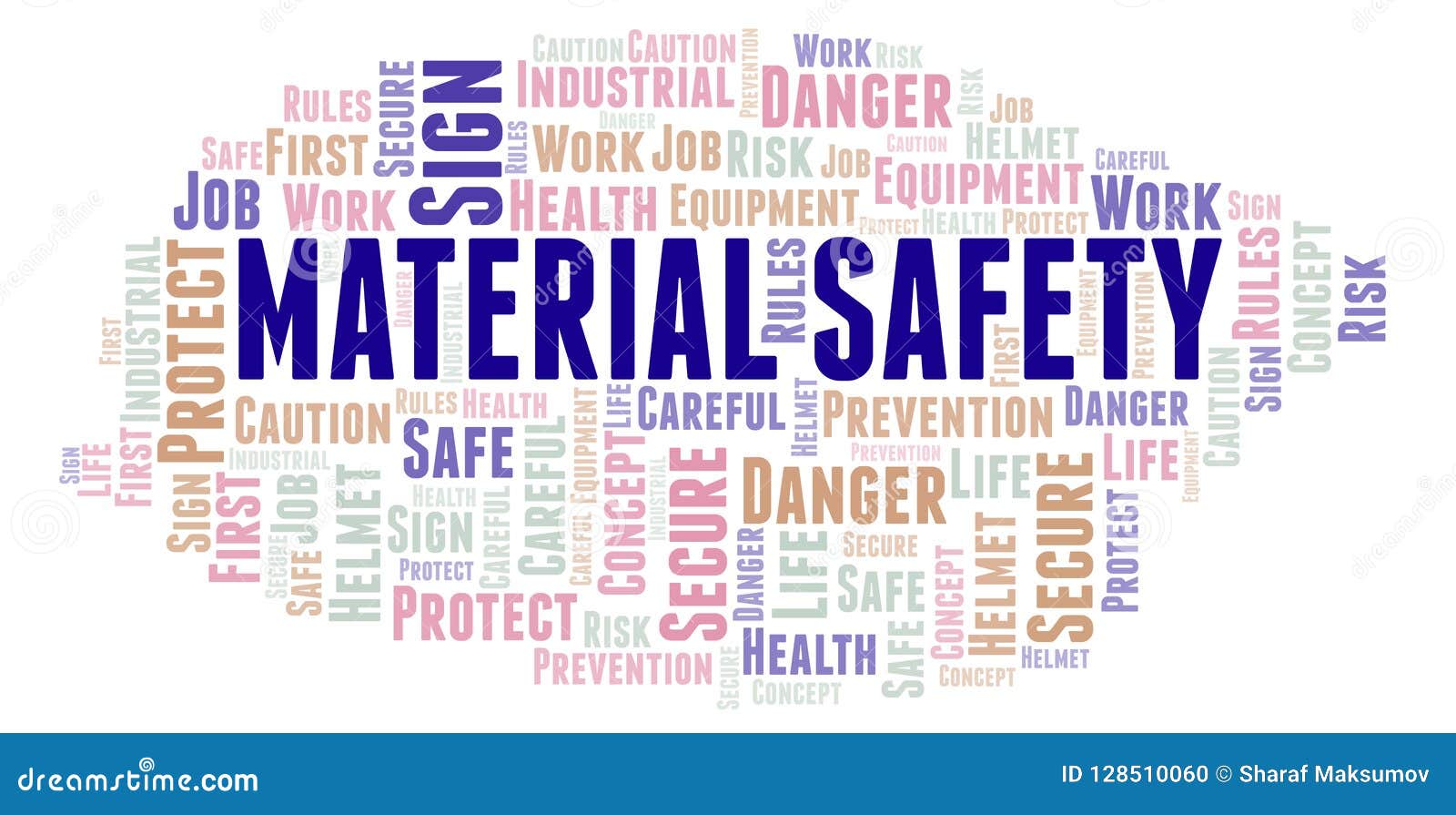 Material Safety Word Cloud. Stock Illustration - Illustration of ...