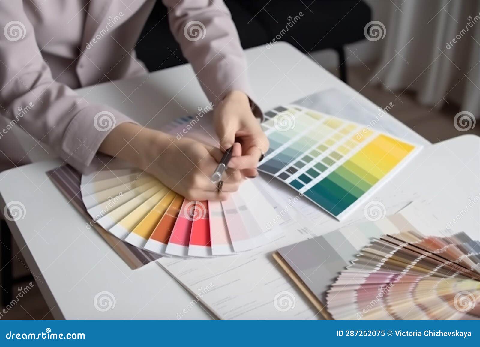 Sample Interior Choice Palette Designer Color Design Selection Swatch ...