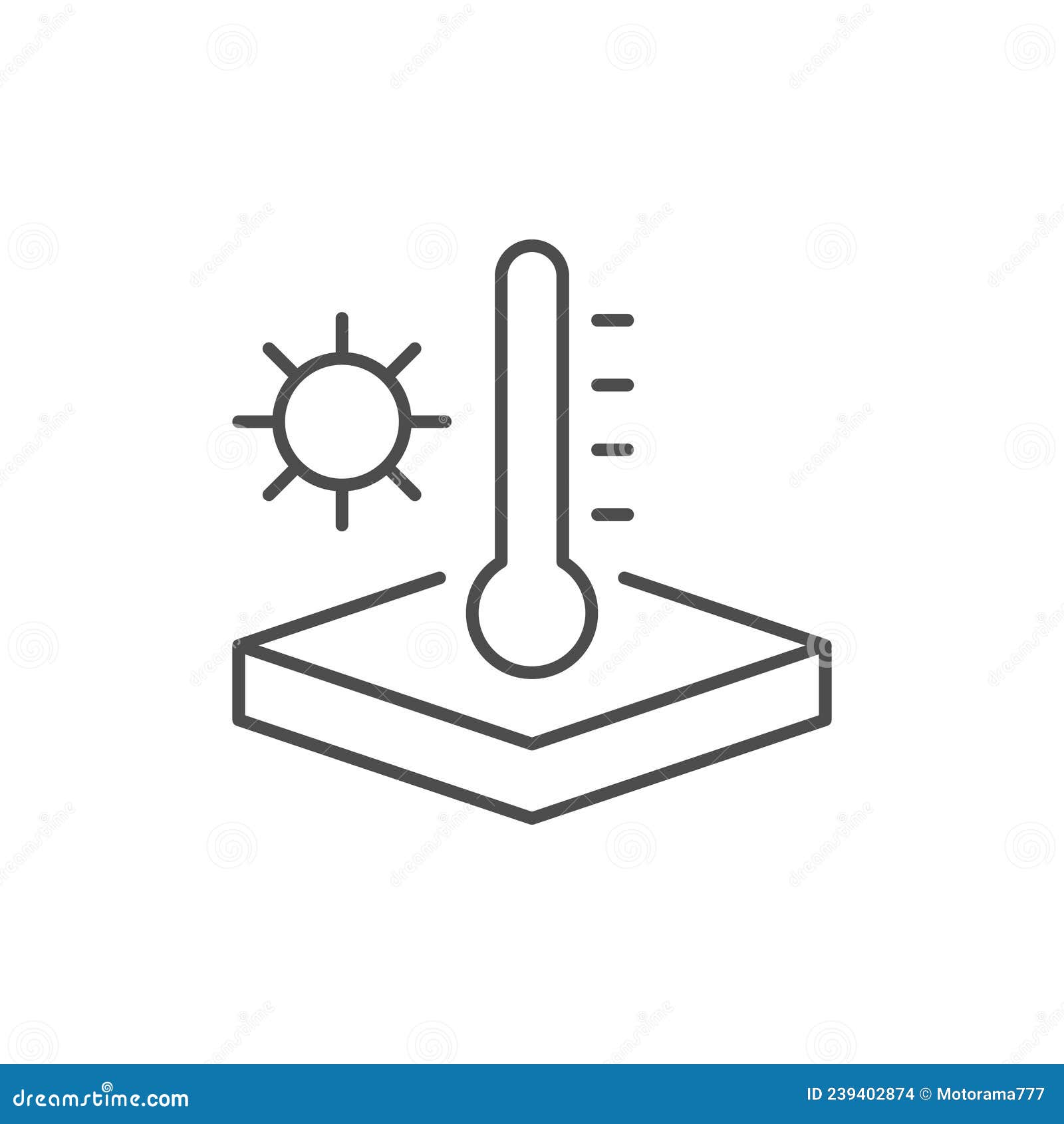 Material Temperature Line Outline Icon Stock Vector - Illustration of ...