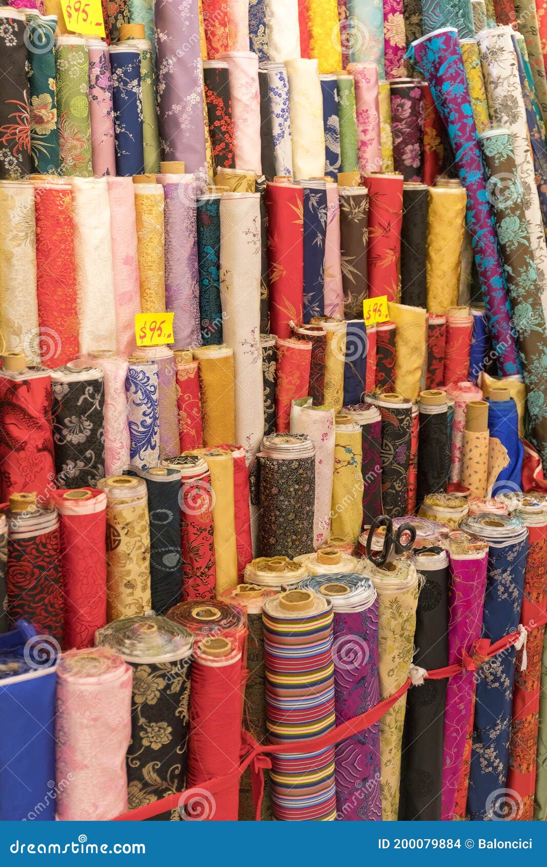Material Textile Rolls stock photo. Image of variety - 200079884