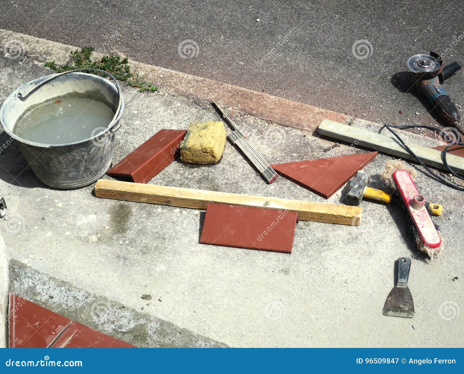 Material and Tools for Work in the Building Stock Image - Image of ...