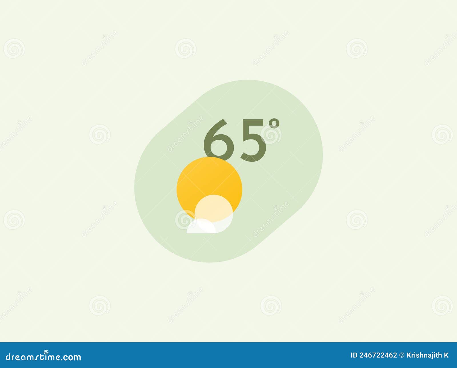 Material You Weather Widget Stock Illustration - Illustration of ...